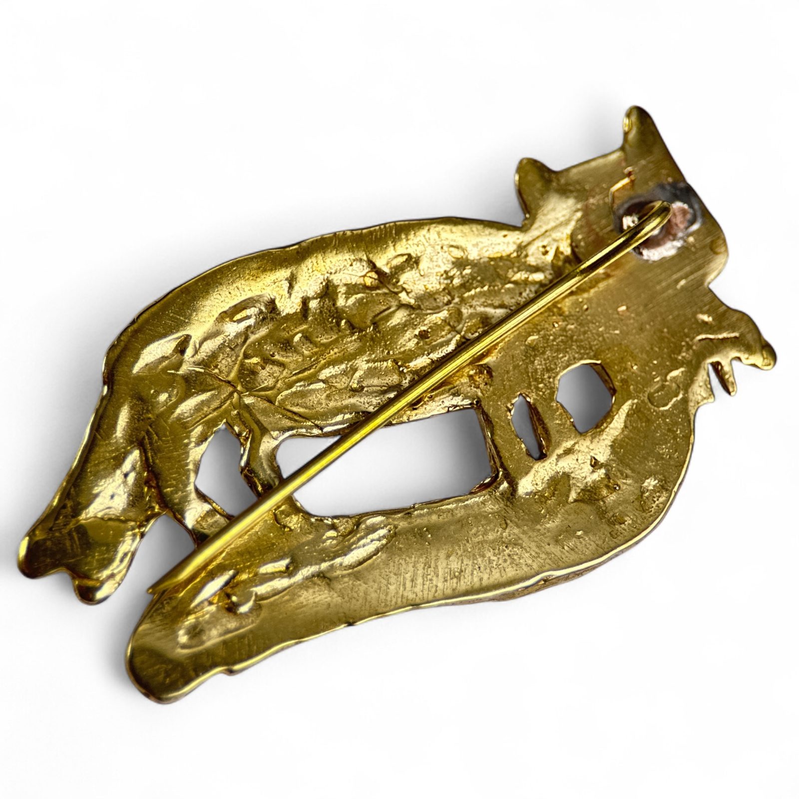 Two-tailed cat, medieval pilgrim badge Wulflund