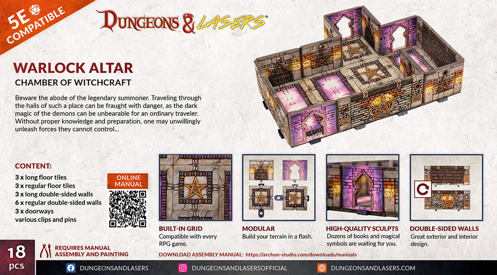 Dungeons & Lasers: Warlock Altar - Chamber of Witchcraft Wulflund