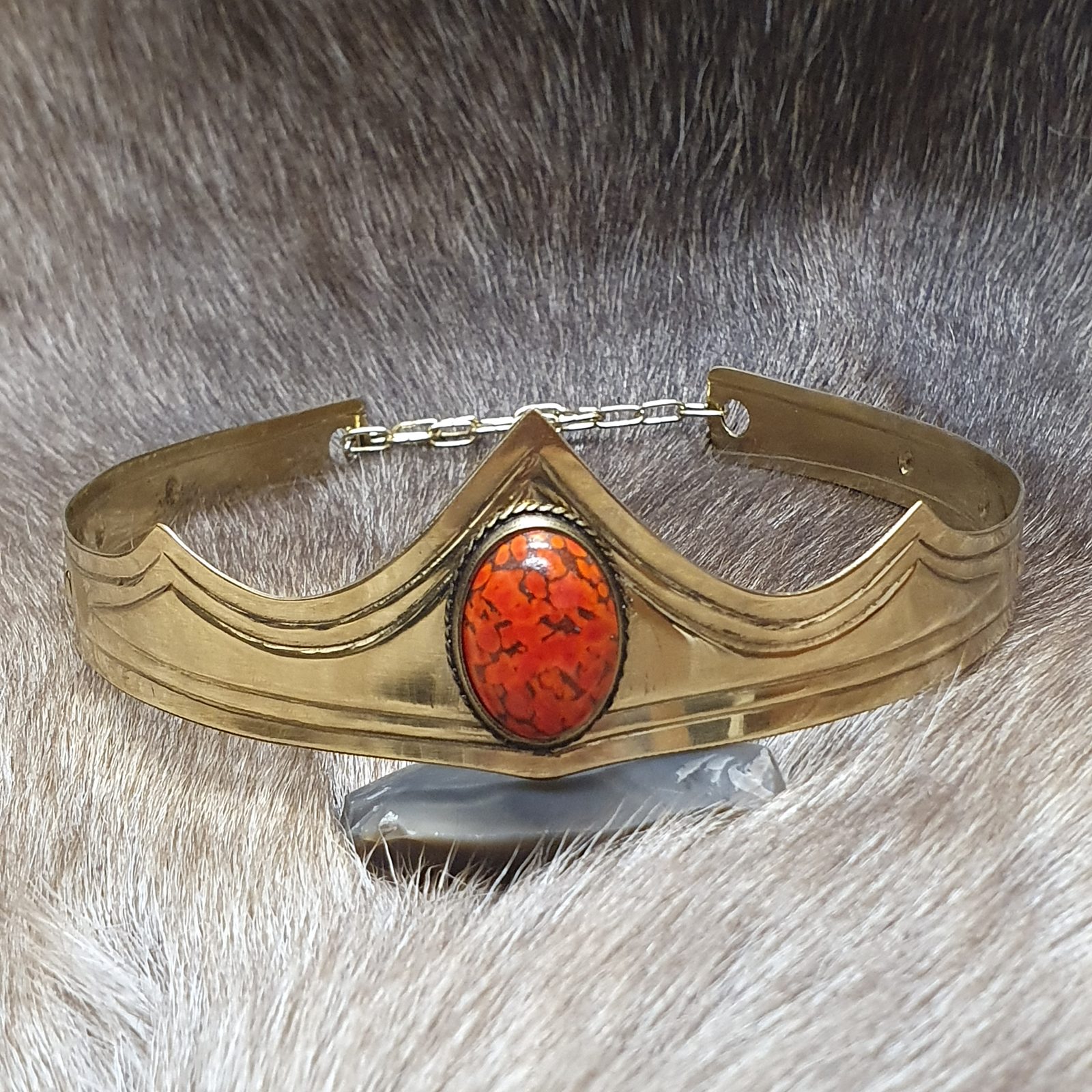 GRACIA medieval crown - tiara with glass Wulflund
