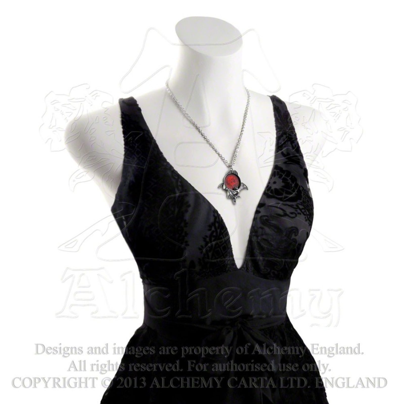 Blood Moon, bat, necklace, Alchemy England Wulflund
