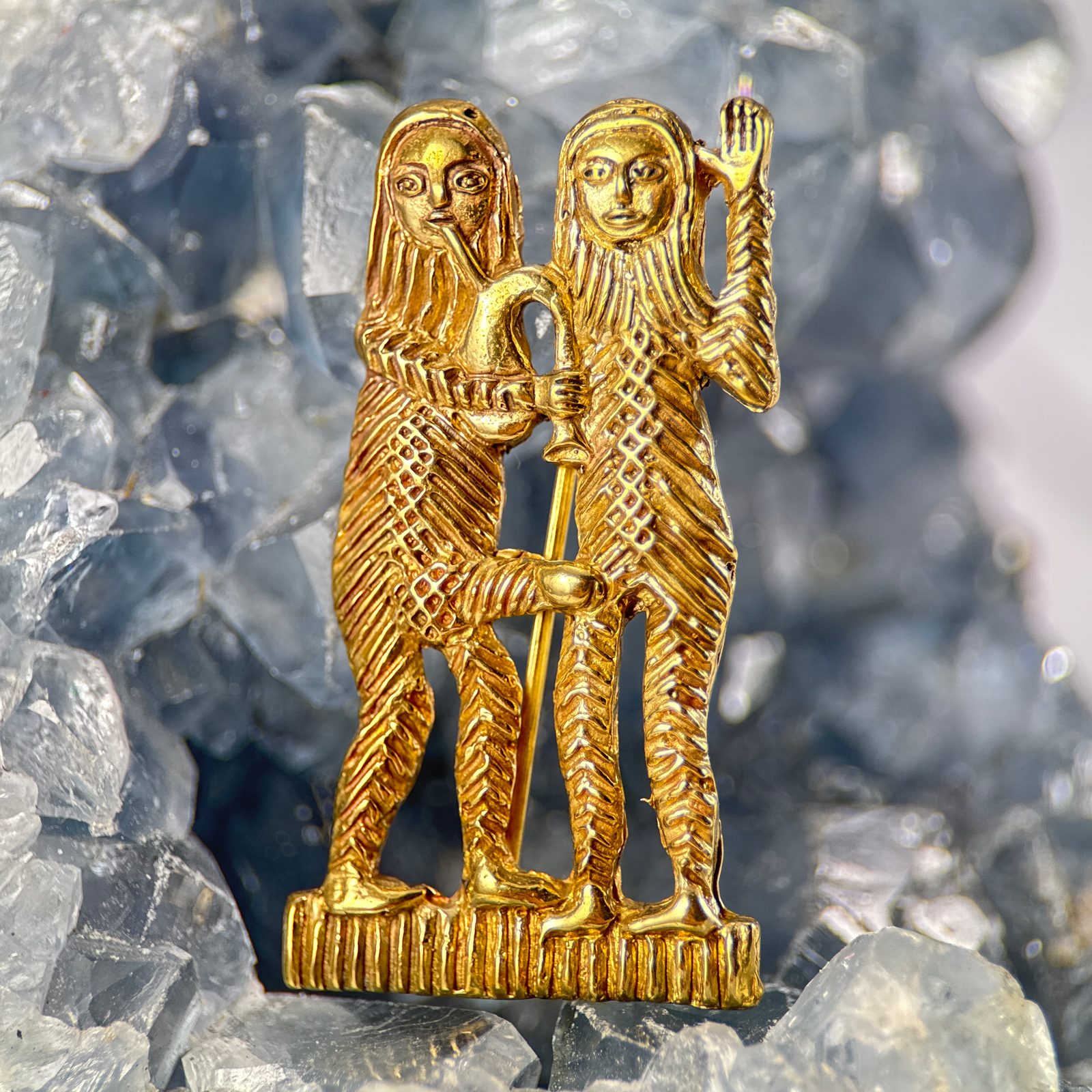 Forest people, medieval pilgrim badge Wulflund