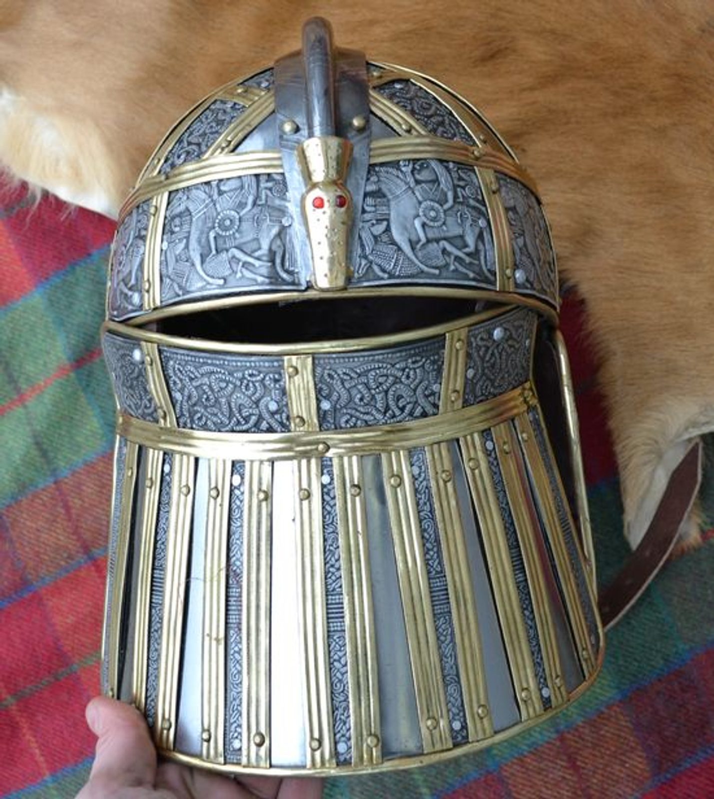 Sutton Hoo Ceremonial Helmet, replica Wulflund