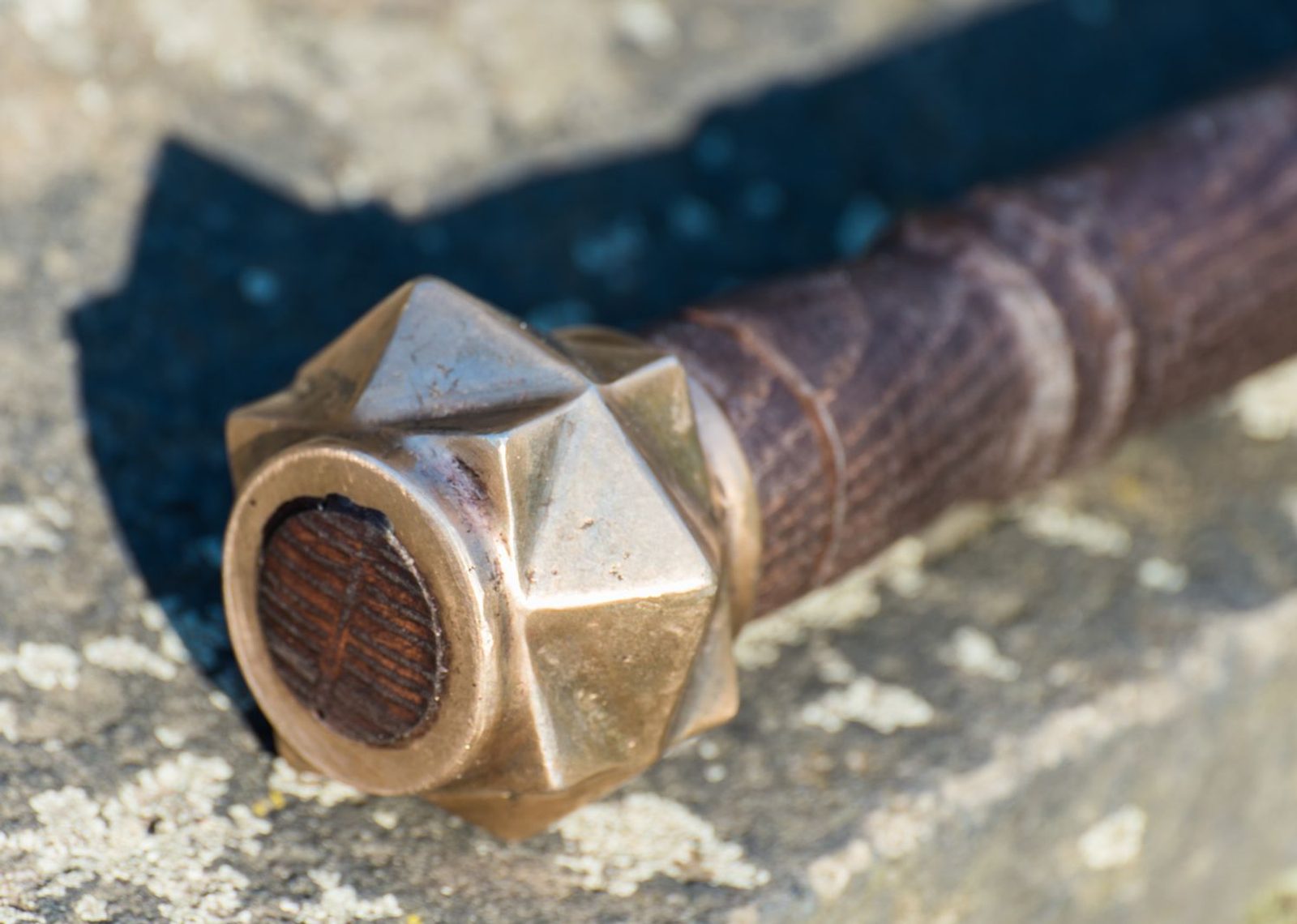 BULAWA, bronze mace with wooden shaft Wulflund