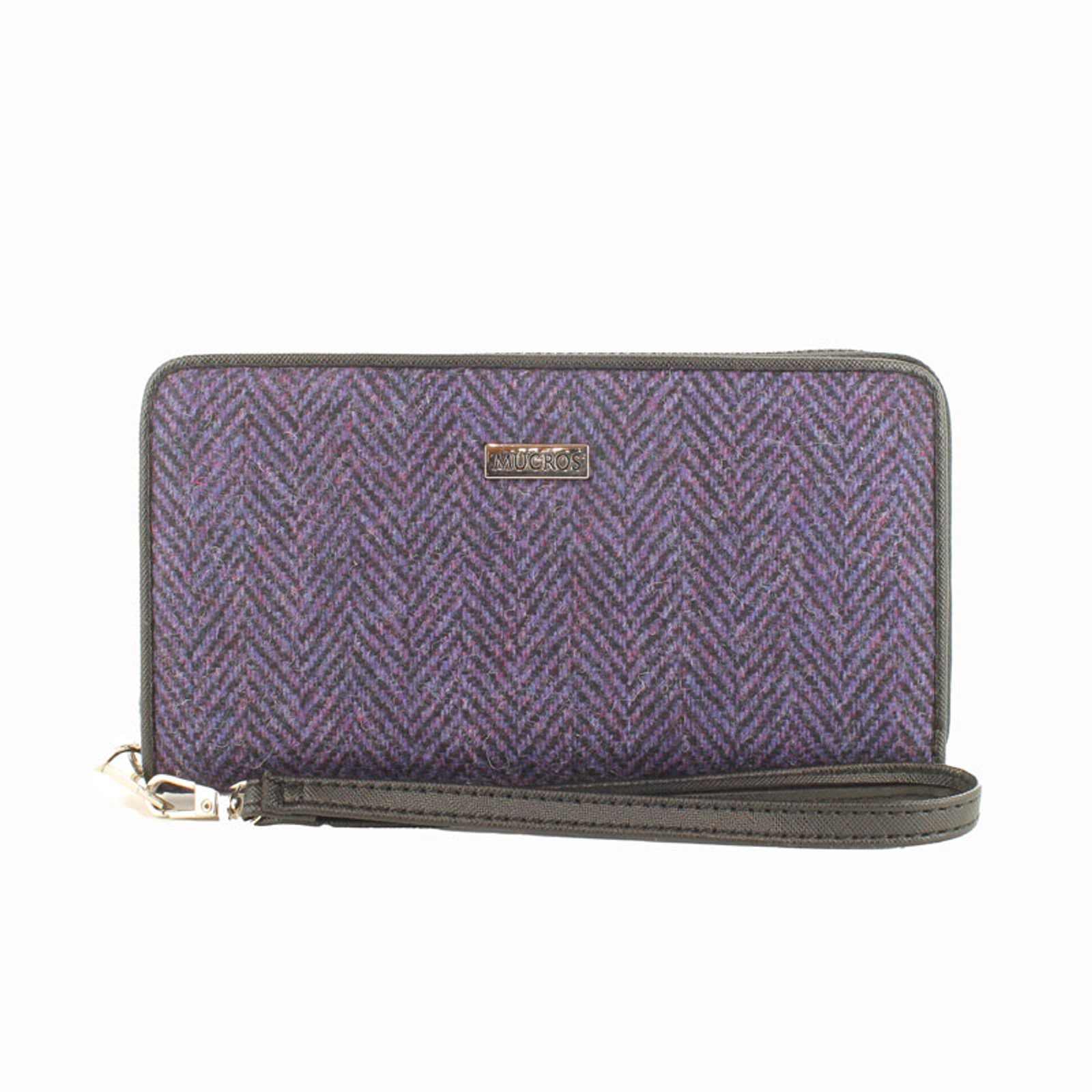 Irish wool wallet purple Wulflund