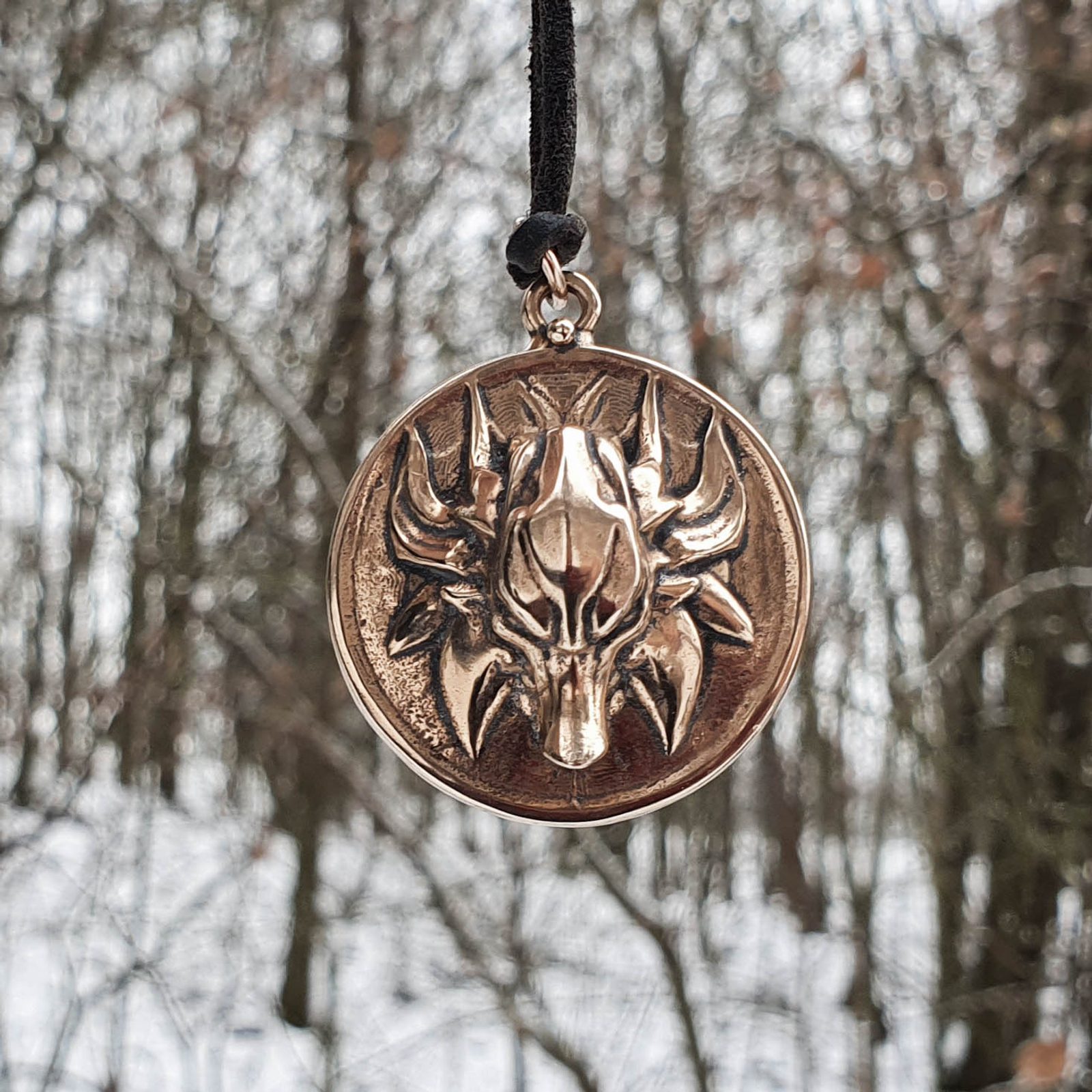 SLAVIC WOLF Pendant, bronze Wulflund