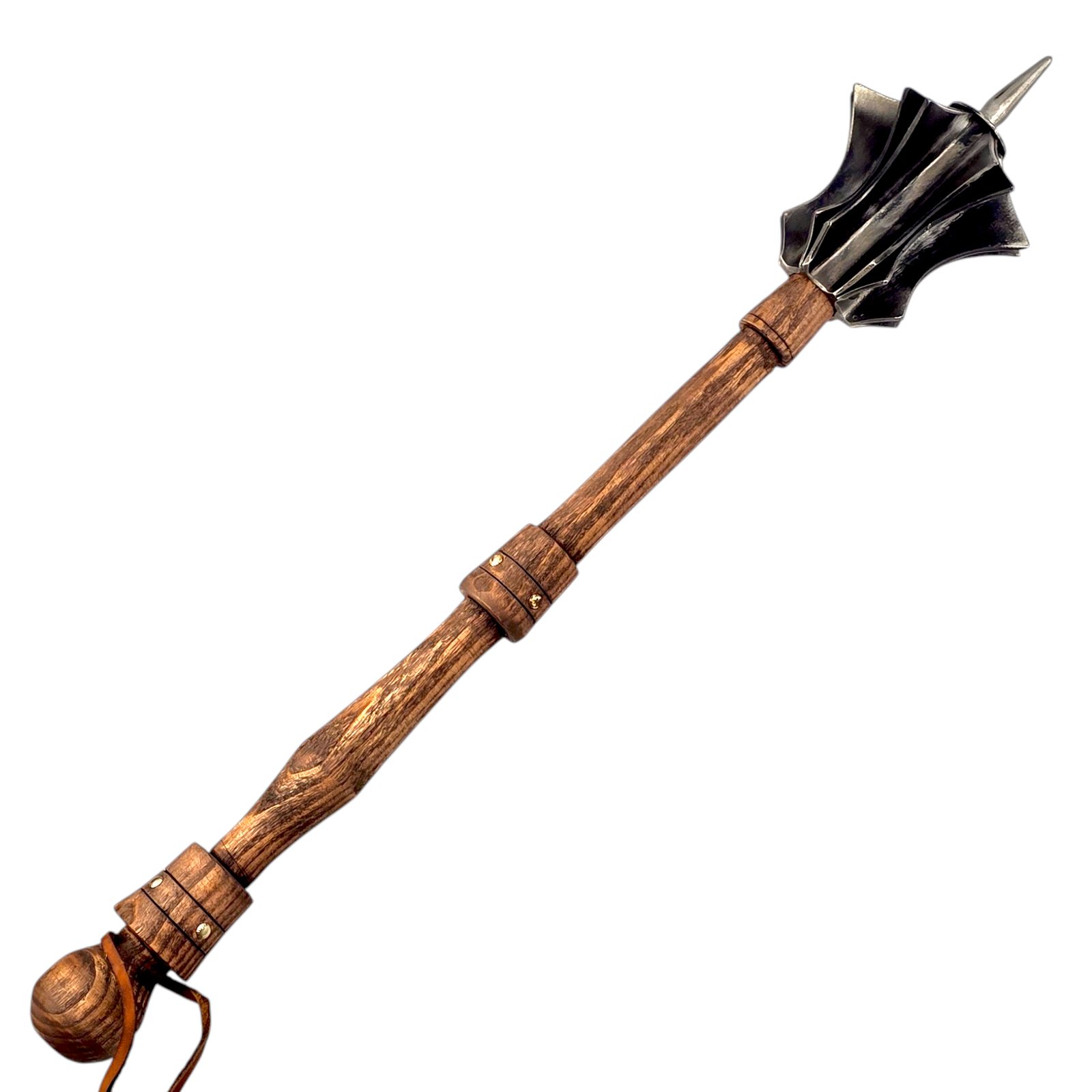 EUROPEAN MACE with wooden handle, replica Wulflund