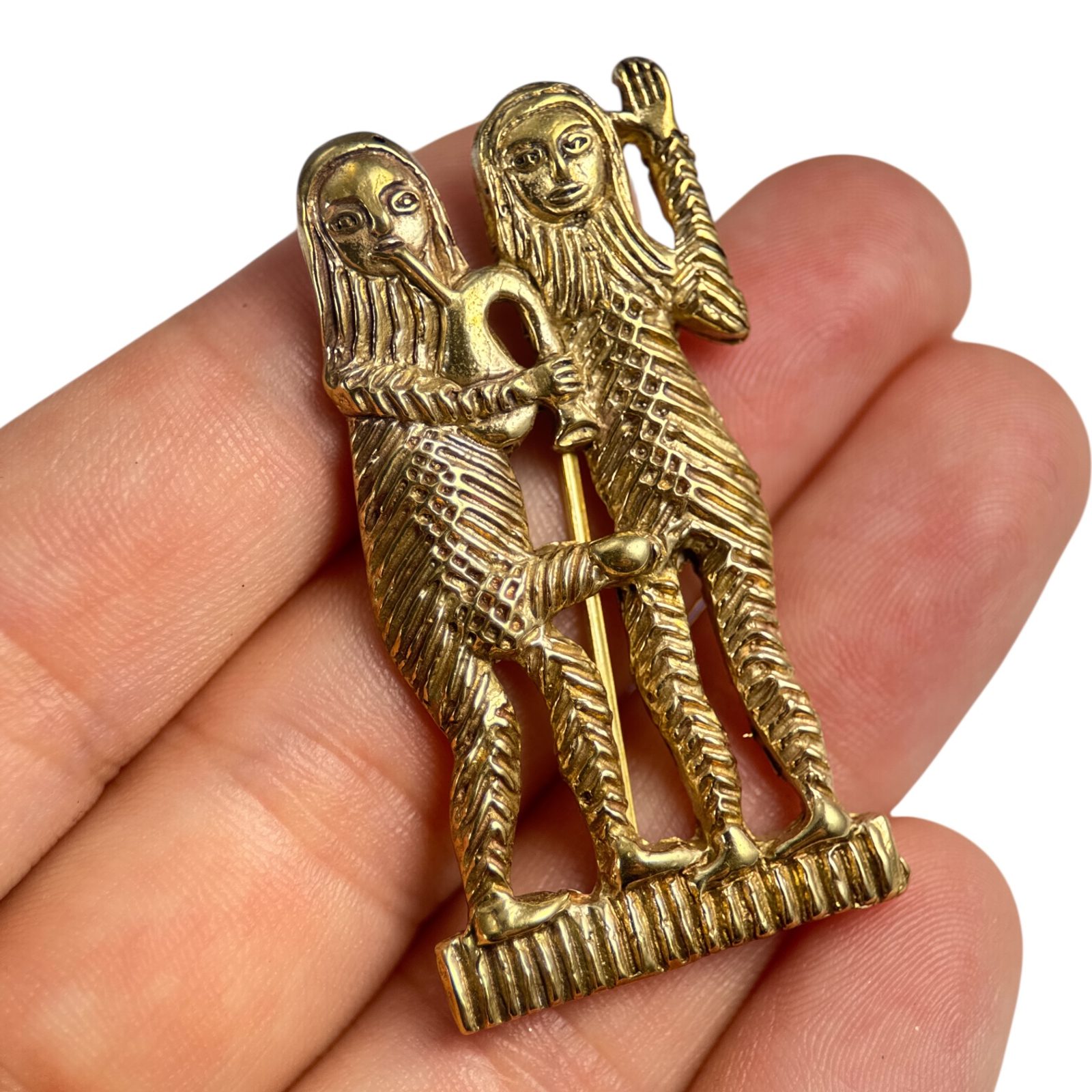 Forest people, medieval pilgrim badge Wulflund
