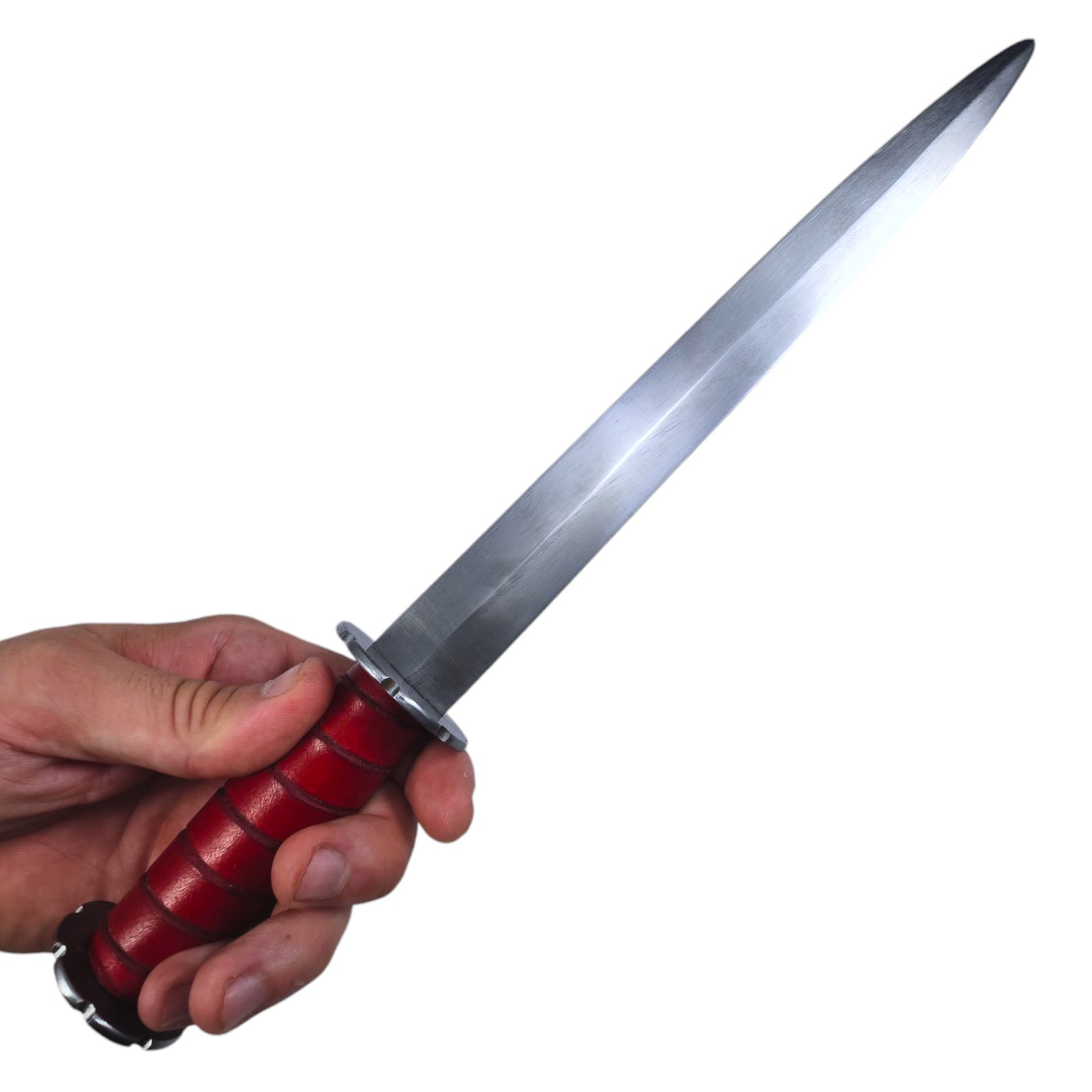 Rondel or Bollock dagger Kuttenberg, 14th century, blunt replica, red ...