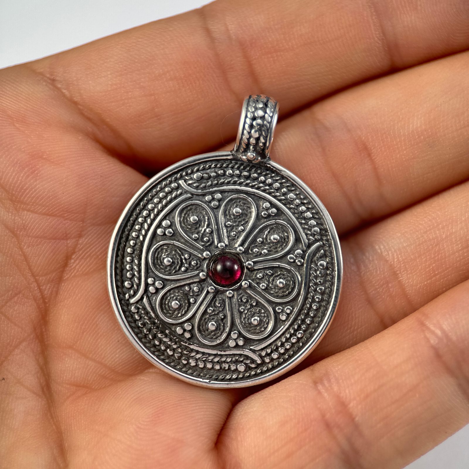 Goddess VESNA, Slavic silver pendant Wulflund