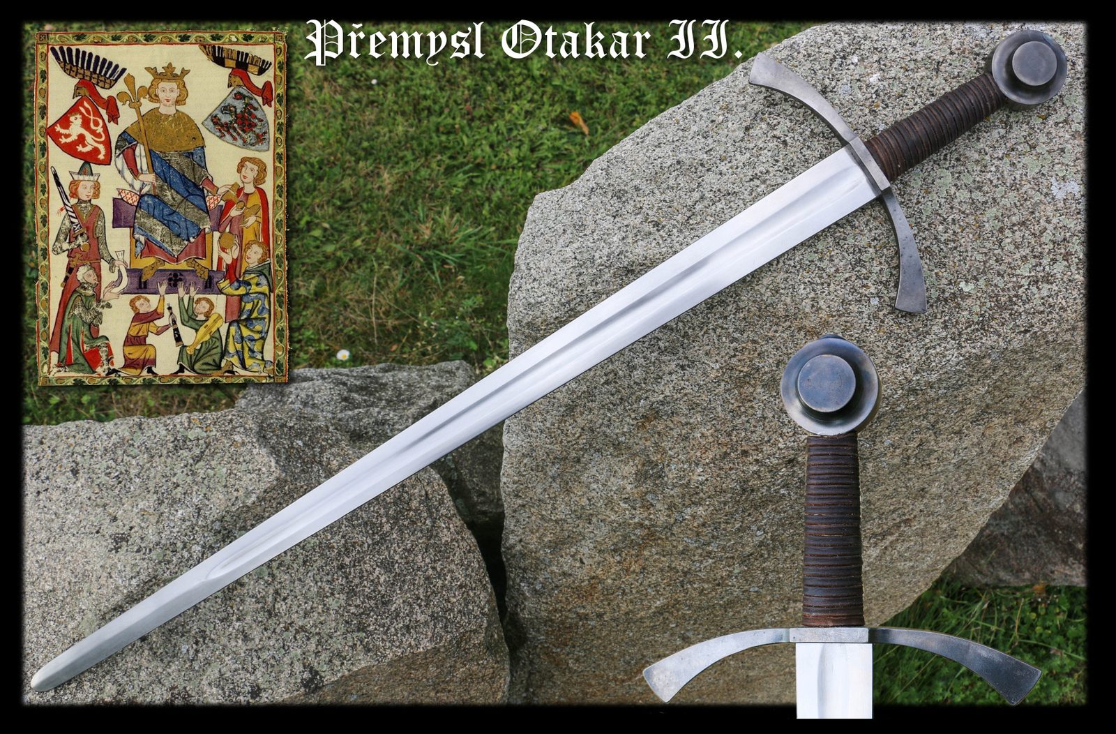FORGED SWORD Ottokar II of Bohemia, battle ready replica Wulflund