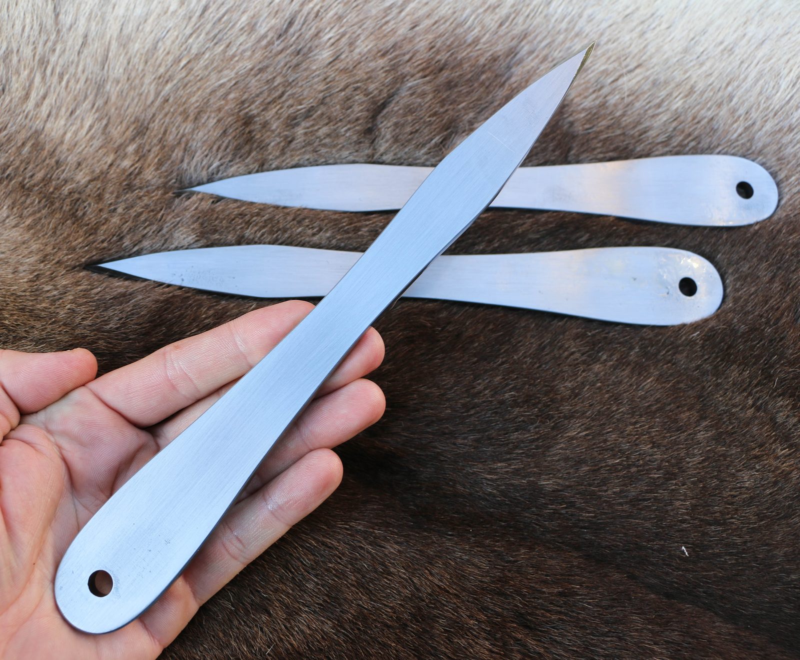 ARROW THROWING KNIVES 8mm, set of 3 polished Wulflund