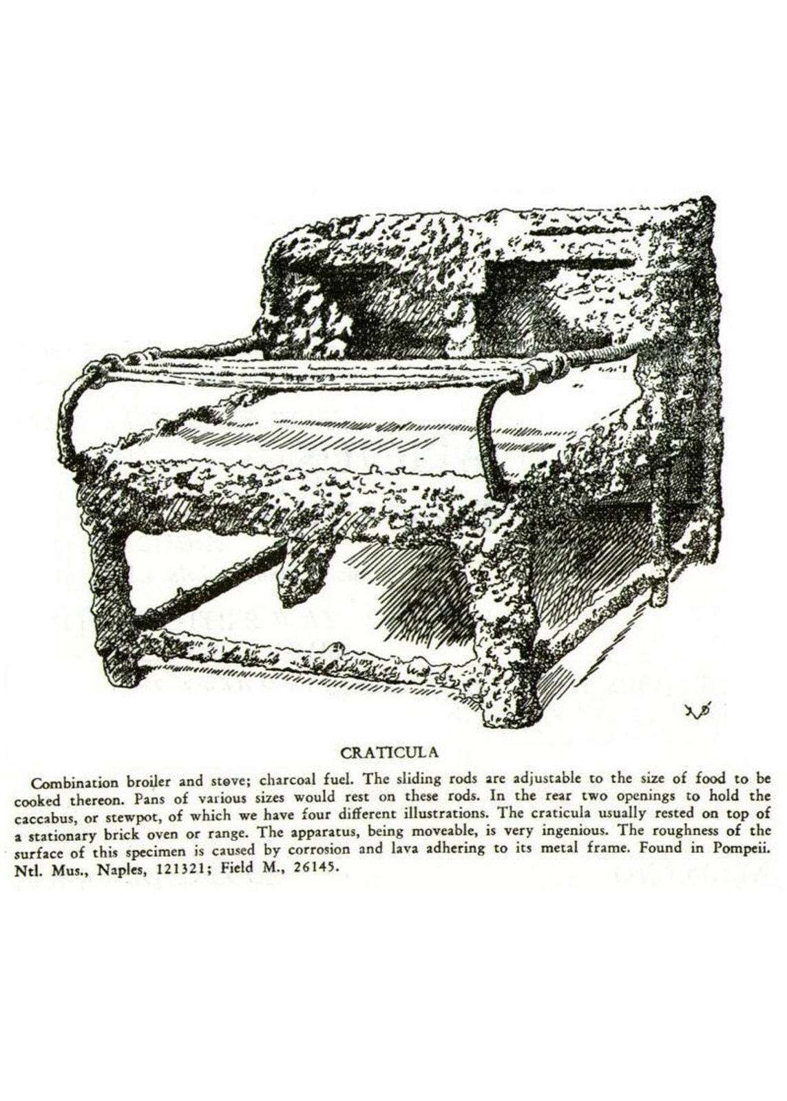 Craticula, Roman grill, field kitchen Wulflund