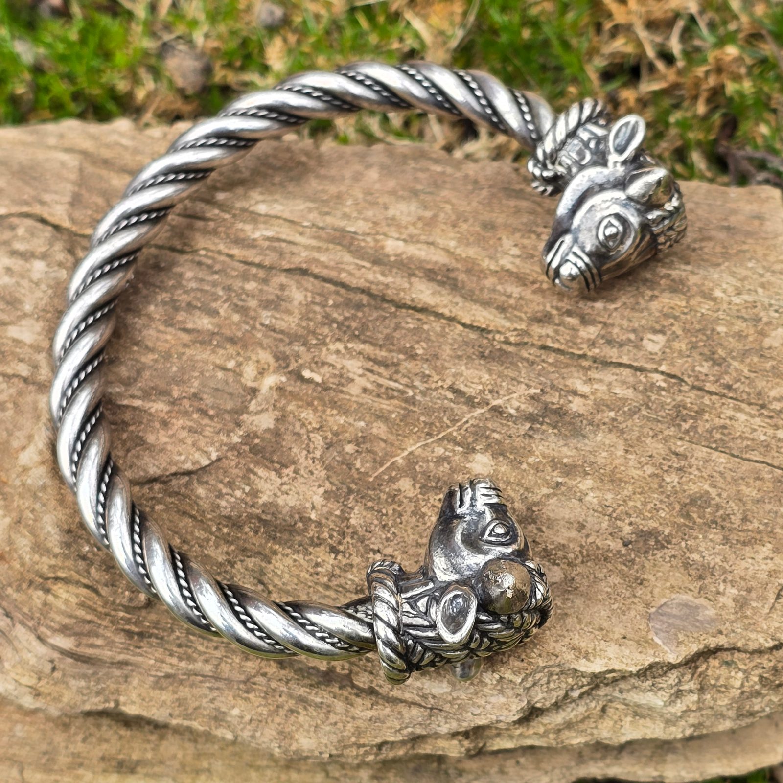 Celtic bull bracelet Trichtingen solid silver 925 Drakkaria bracelets Silver jewellery Wulflund