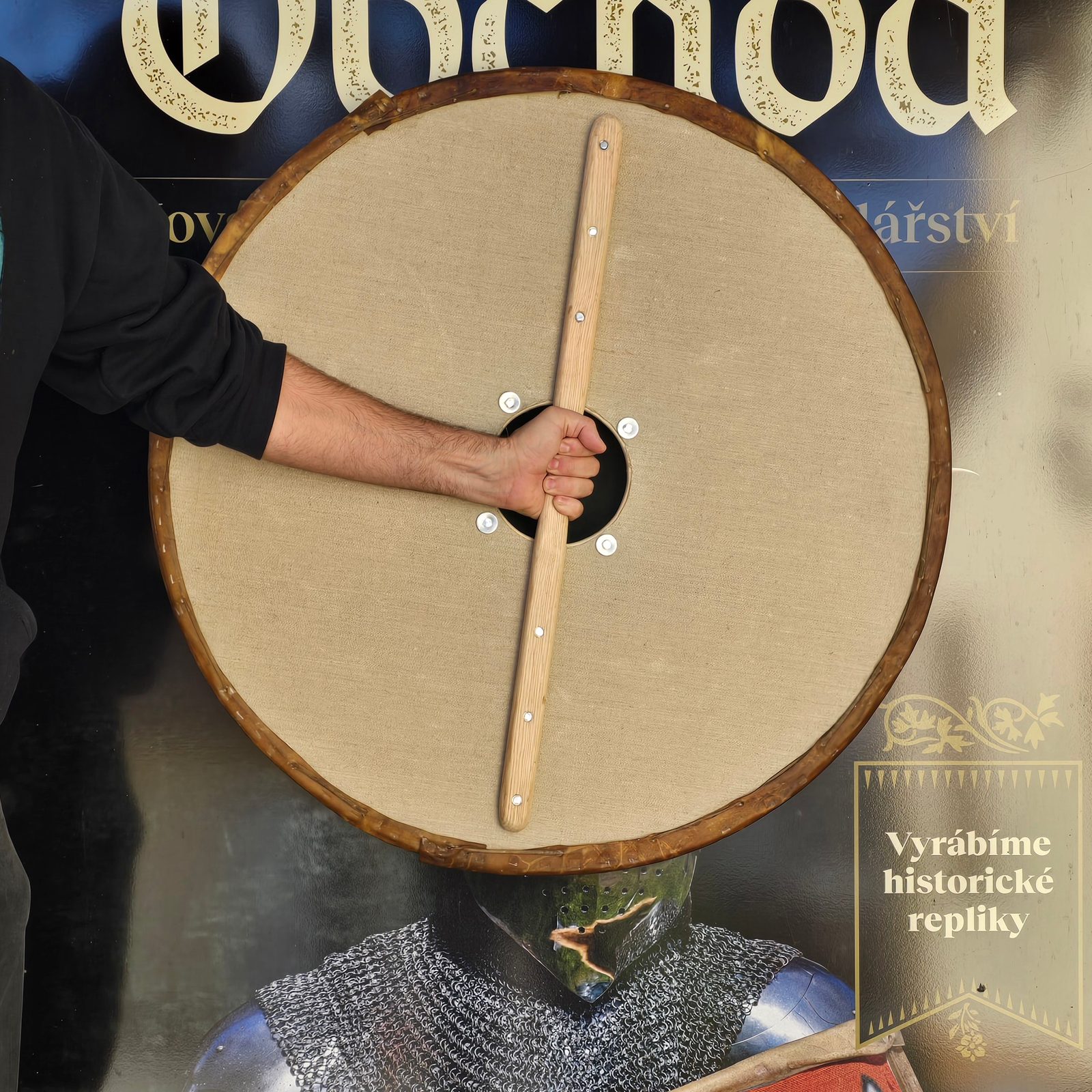 Viking shield, for combat, 80 cm Wulflund