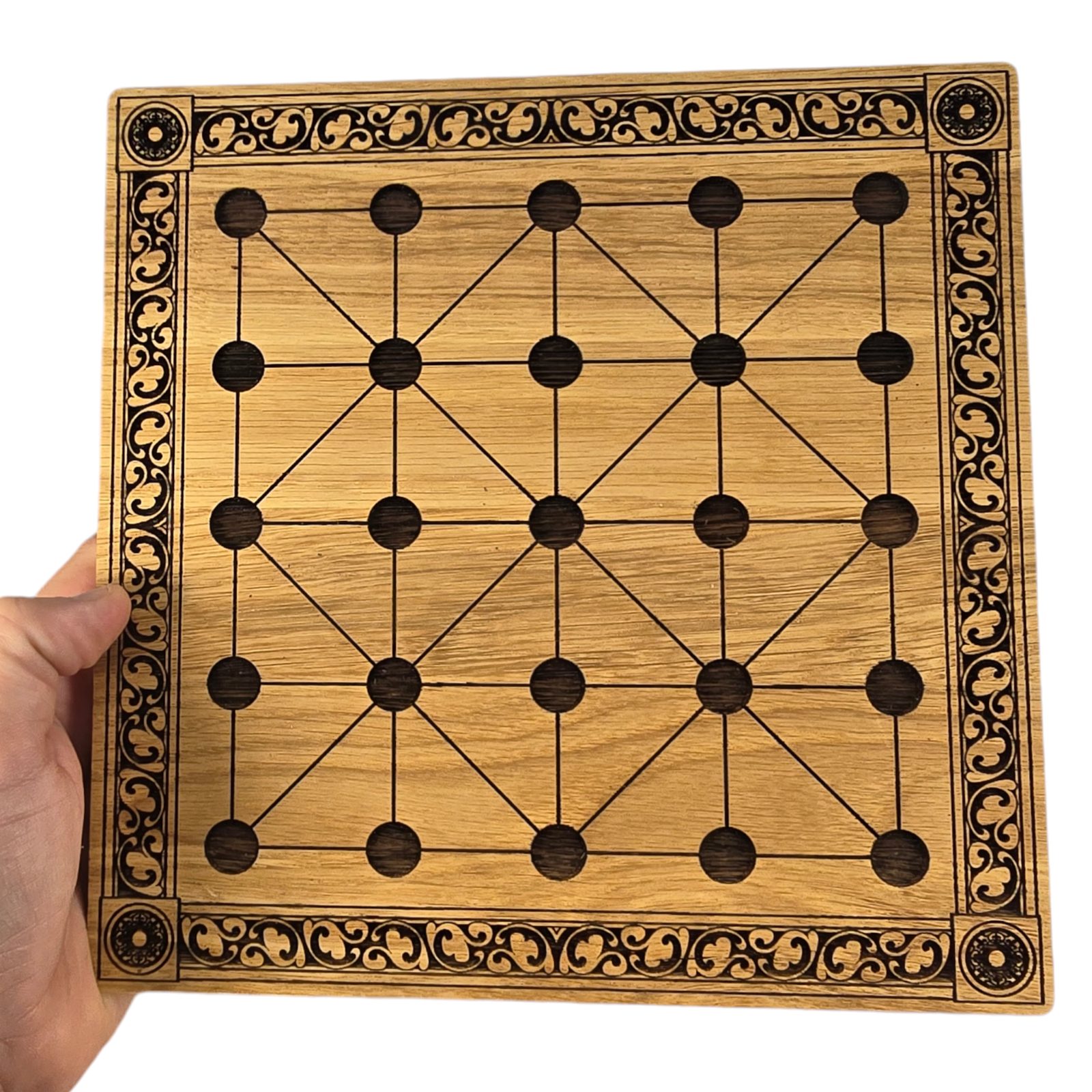 Alquerque, the medieval game of kings - game board and playing stones ...