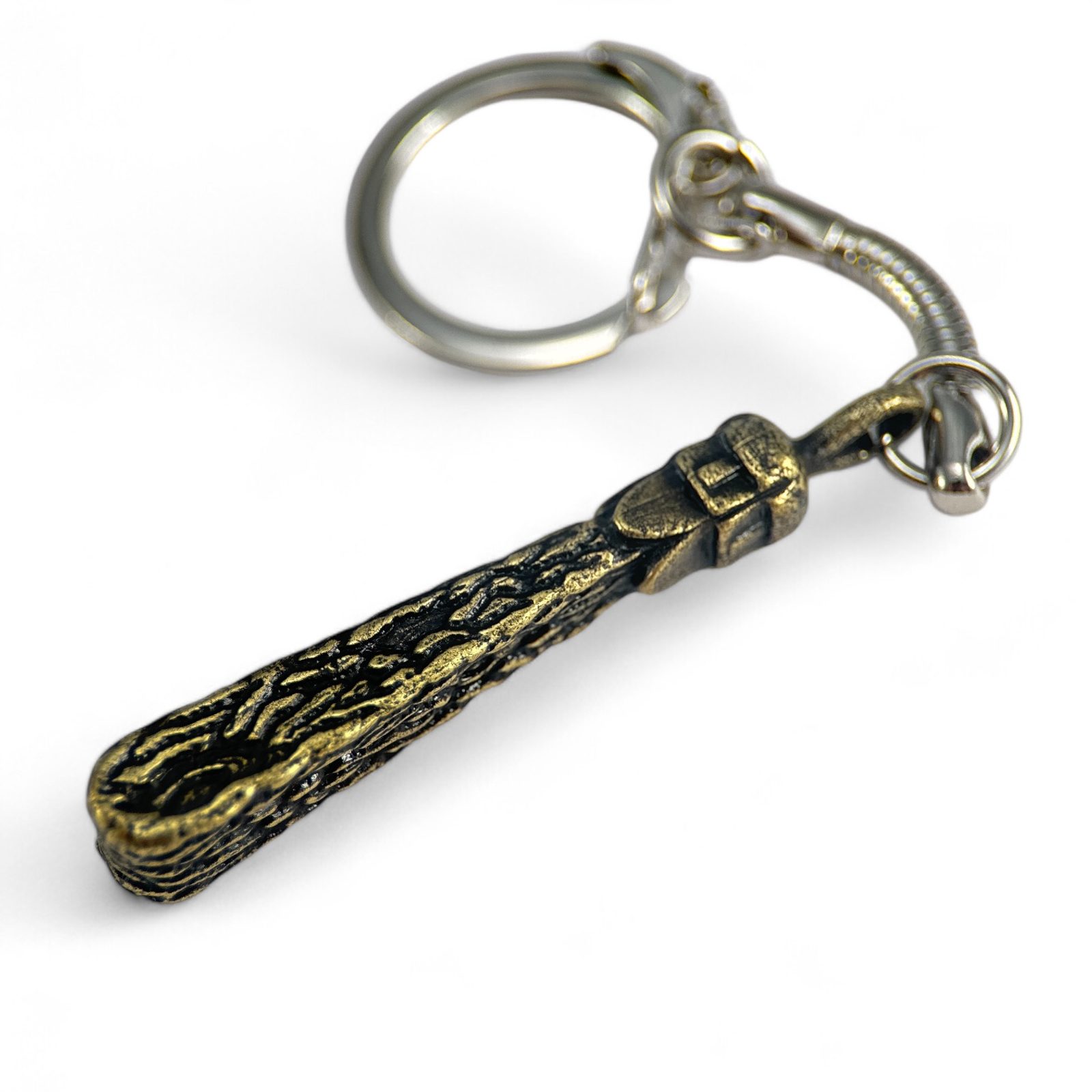 Svantovít, Slavic God, keychain, zinc, old brass Wulflund