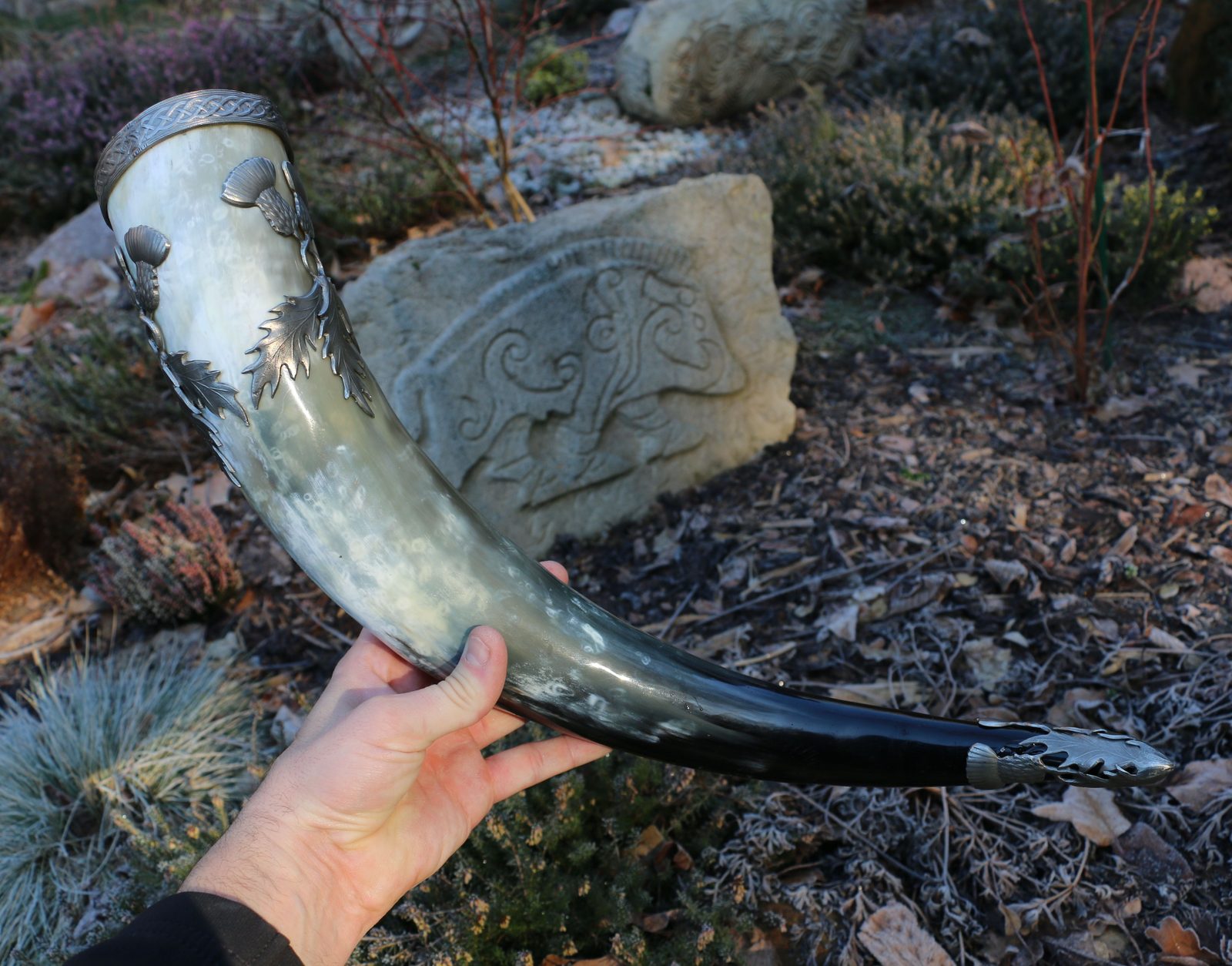 SCOTTISH THISTLE- Alba, drinking horn DE LUXE Wulflund