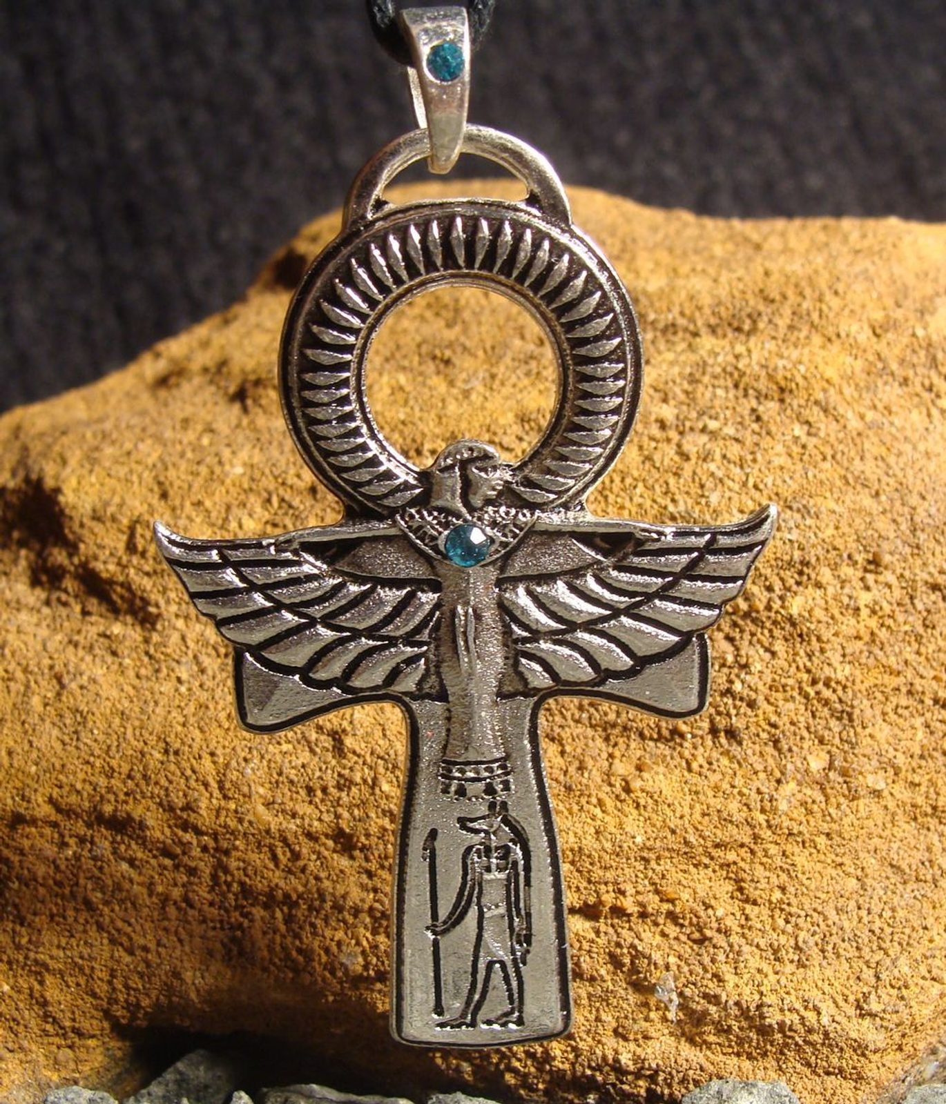 LARGE ANKH, silvered cross Magical amulets Zinc amulets, Jewellery Wulflund