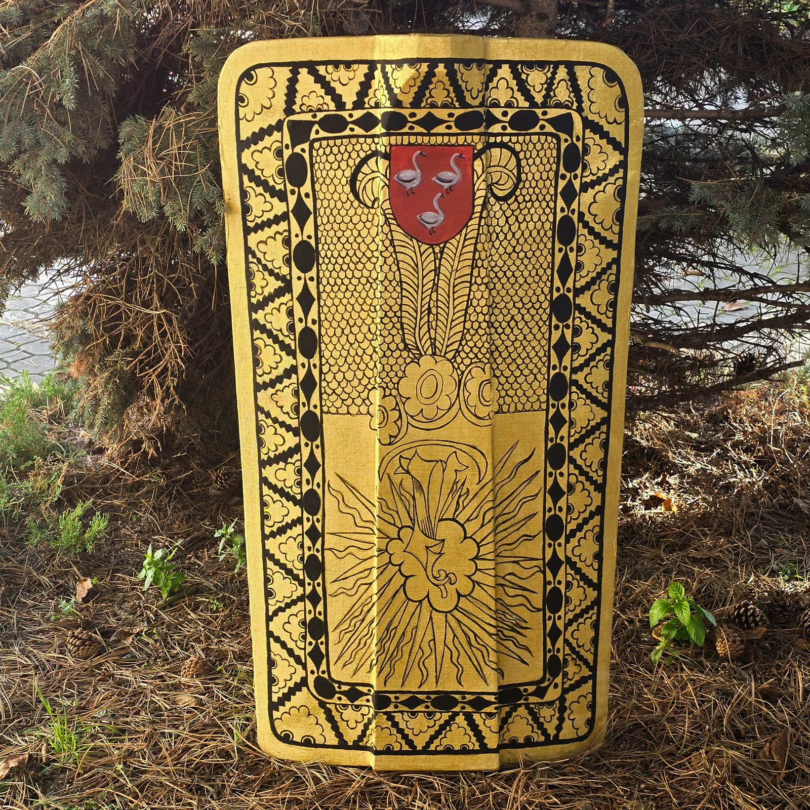 Medieval Pavise Shield, Chomutov, Bohemia Wulflund