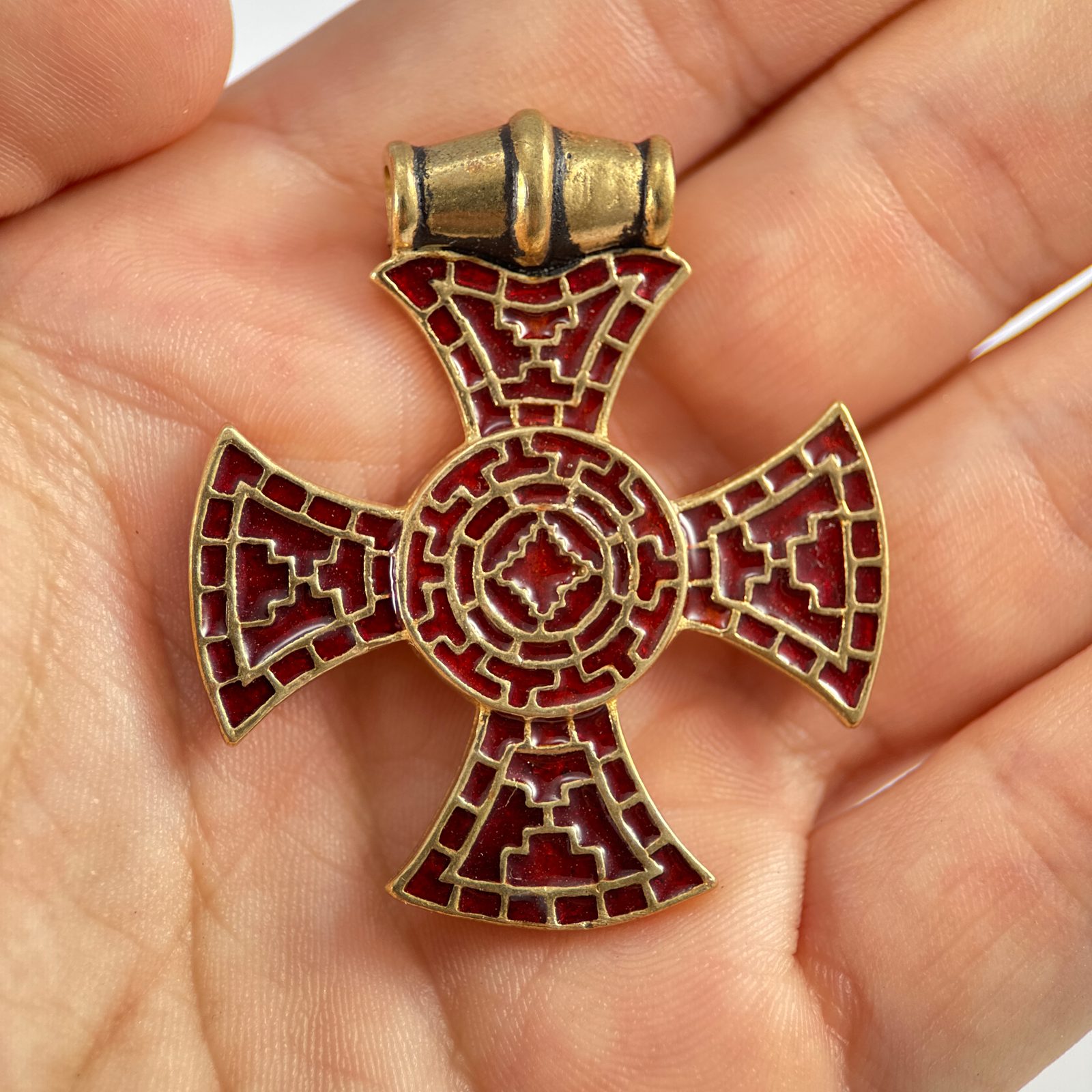 ANGLO-Saxon Cross, Ixworth, England - pendant, gold Wulflund