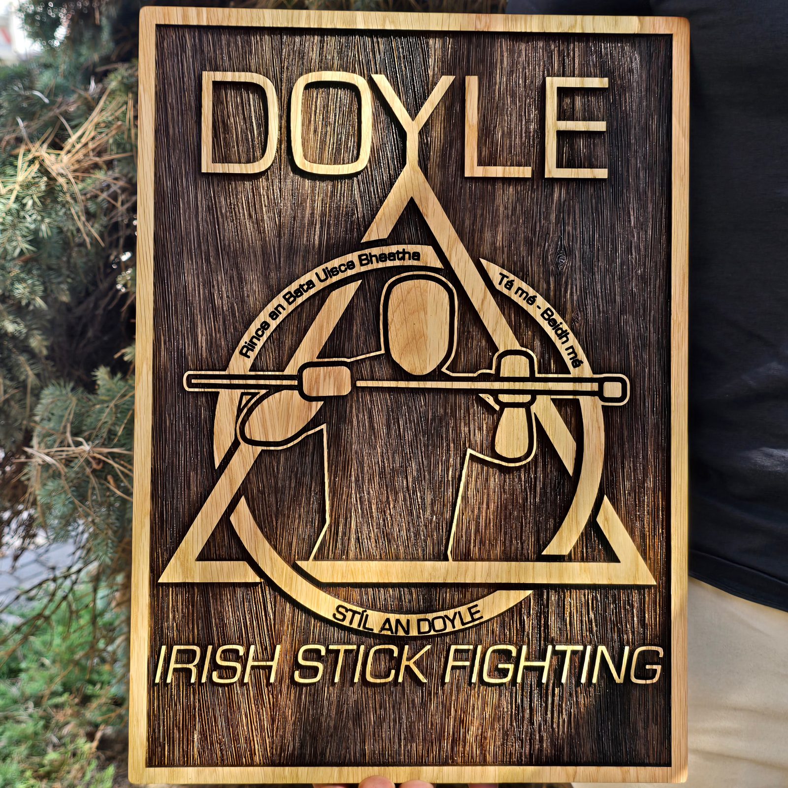 DOYLE STYLE - IRISH STICK FIGHTING, wall decoration 32 x 45 cm Wulflund