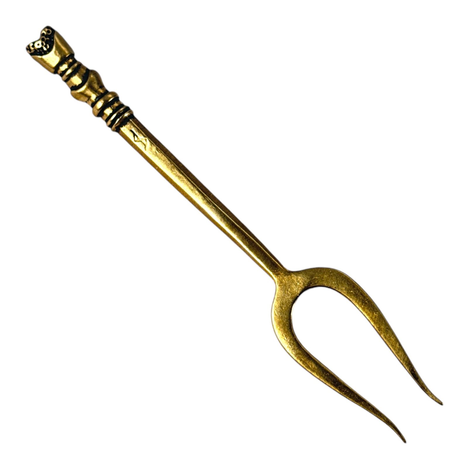 Medieval fork with virgin, brass Wulflund