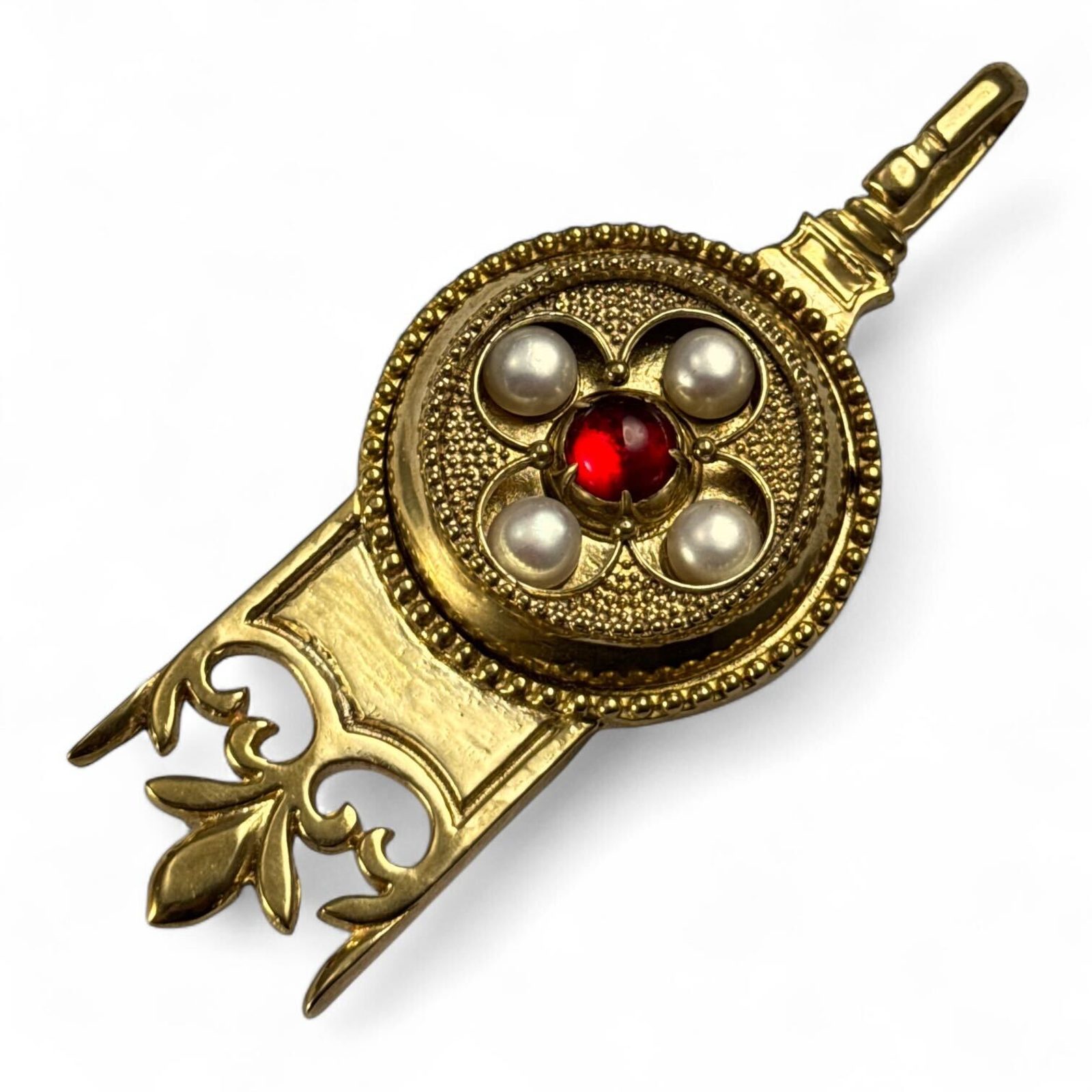 Medieval belt strapends. 15th century, Germany, pair Wulflund