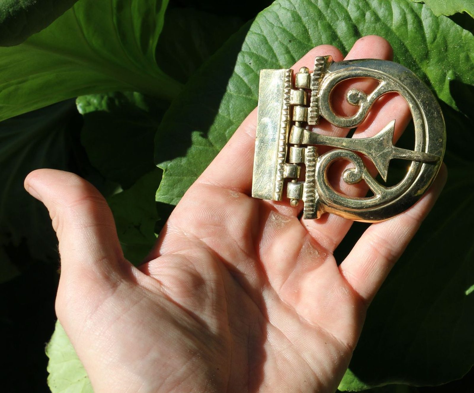 ROMAN BUCKLE for belts, brass Wulflund