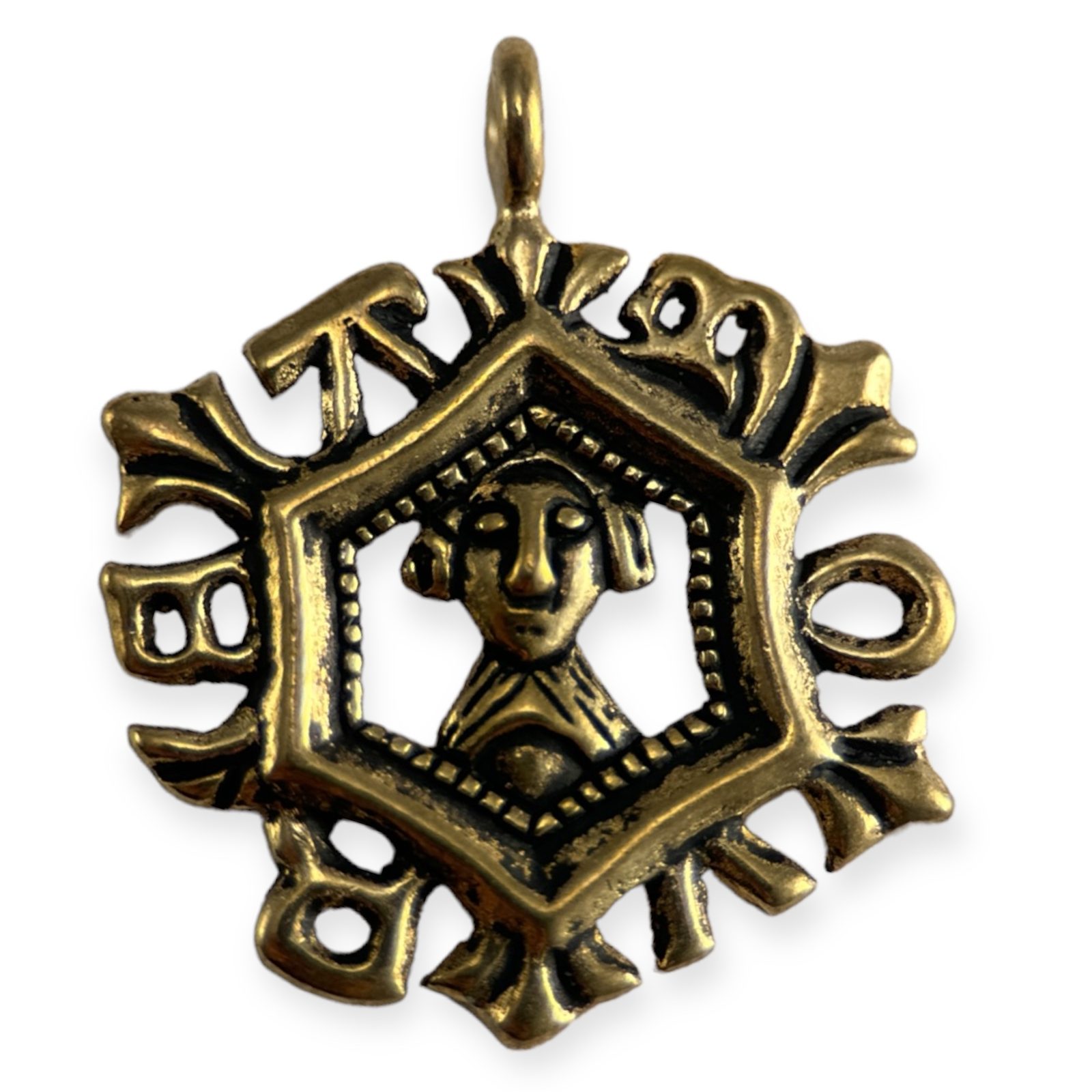 MEDIEVAL AMULET OF LOVE - bronze pendant Wulflund
