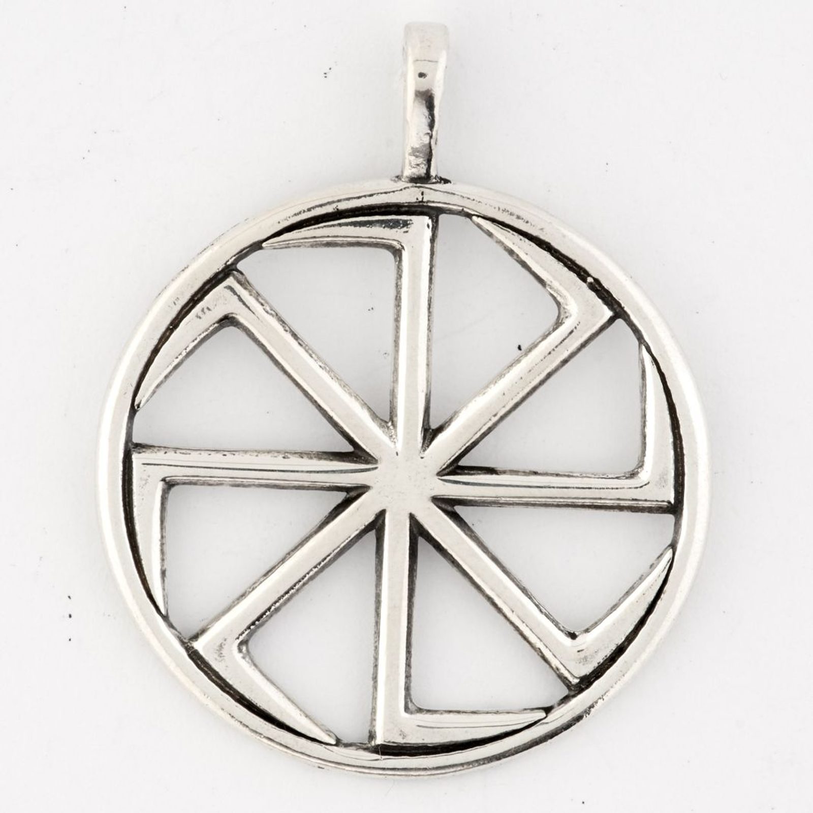 SLAVIC SUN WHEEL TALISMAN, silver Ag 925, pendant Drakkaria pendants ...