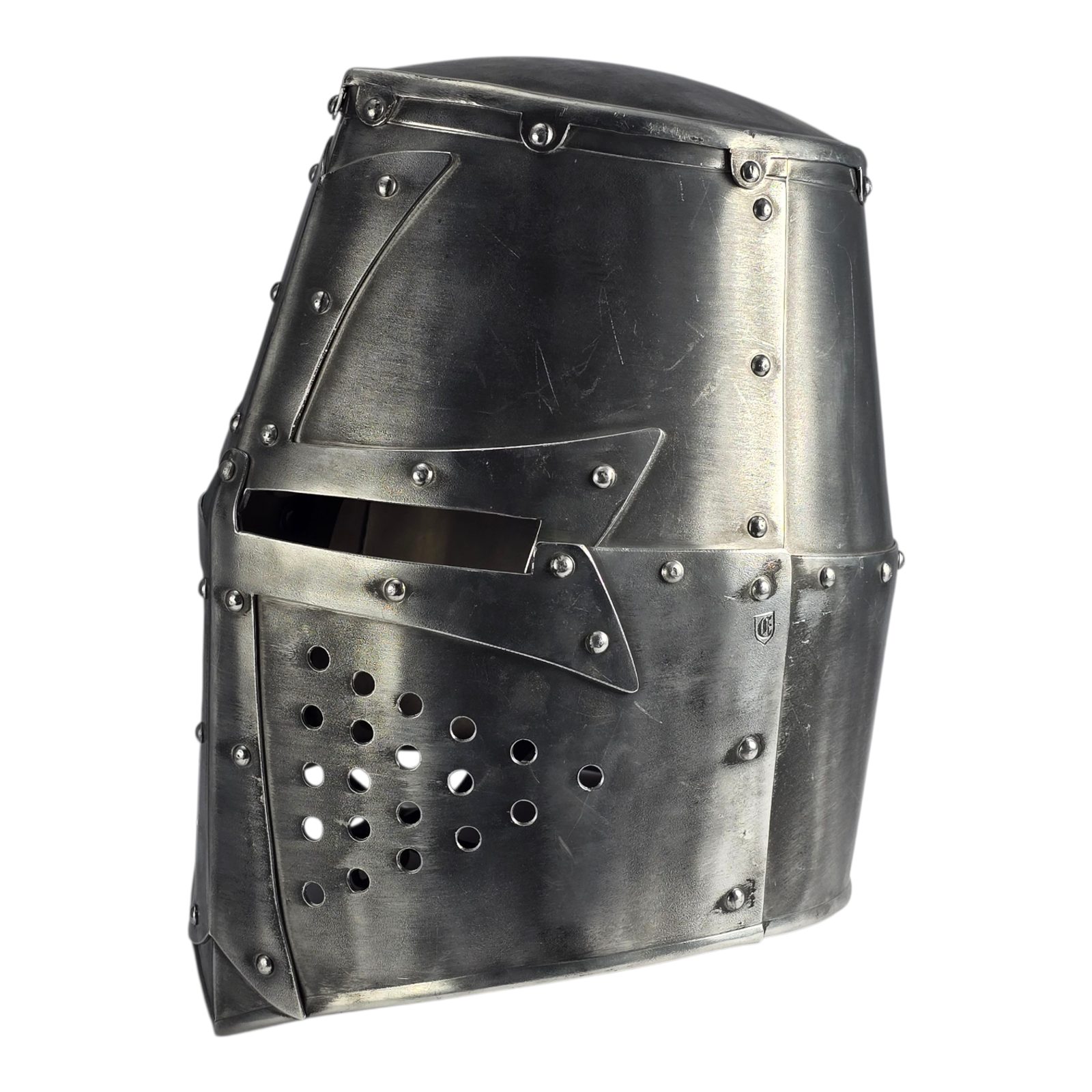 Medieval Great Helmet, aluminium - for filming purposes Wulflund