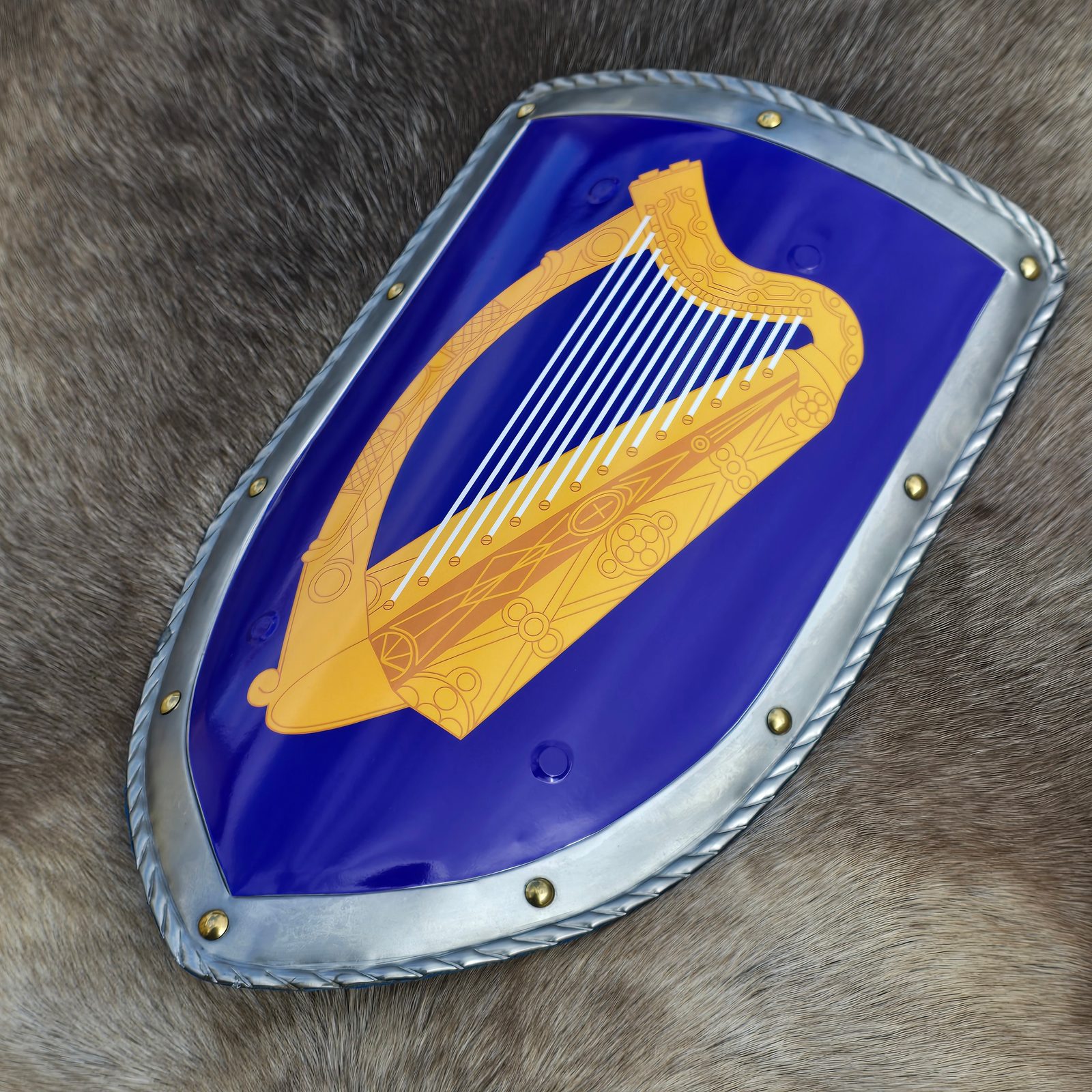 IRELAND, MEDIEVAL SHIELD - metal, handmade Wulflund