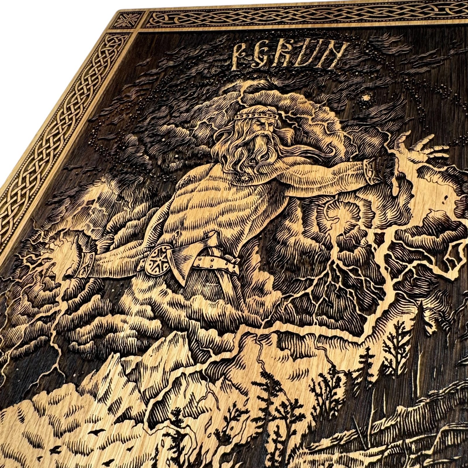 PERUN wall decoration, wood Wulflund