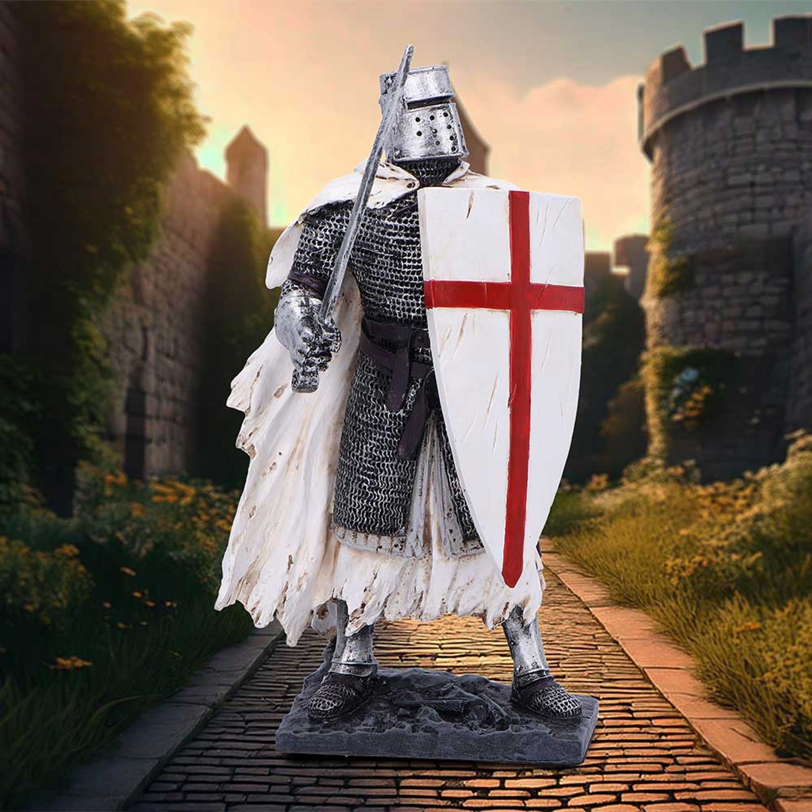 Medieval Knight Templar, figurine Wulflund