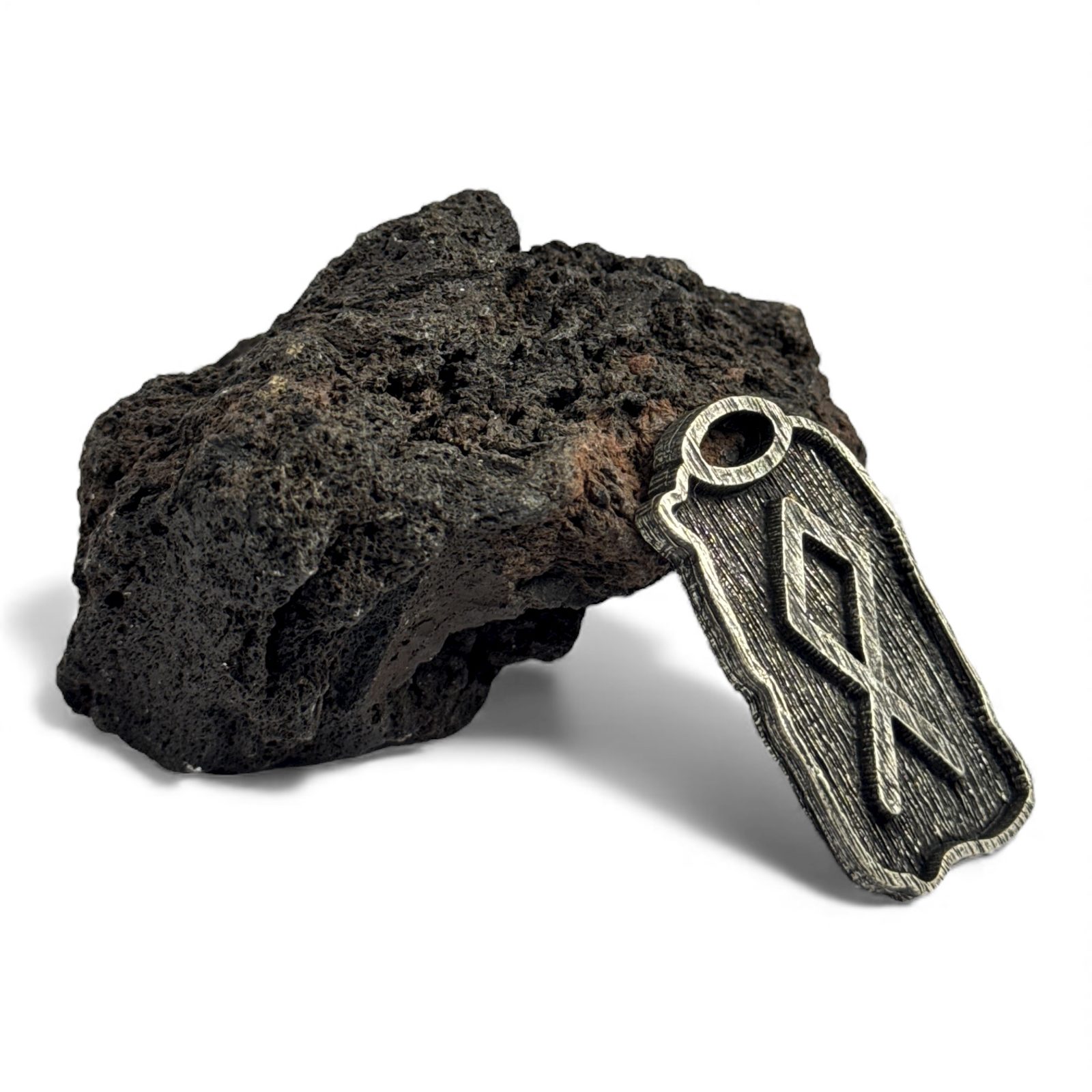 OTHILA - Futhark, rune pendant, zinc Wulflund