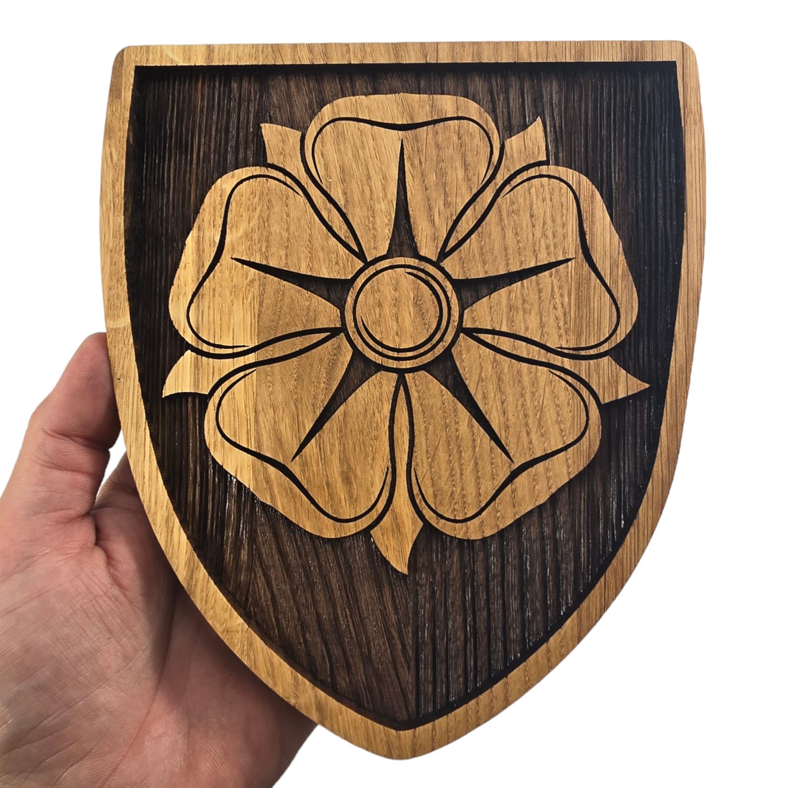 MEDIEVAL ROSE, coat of arms in shield 20cm Wulflund