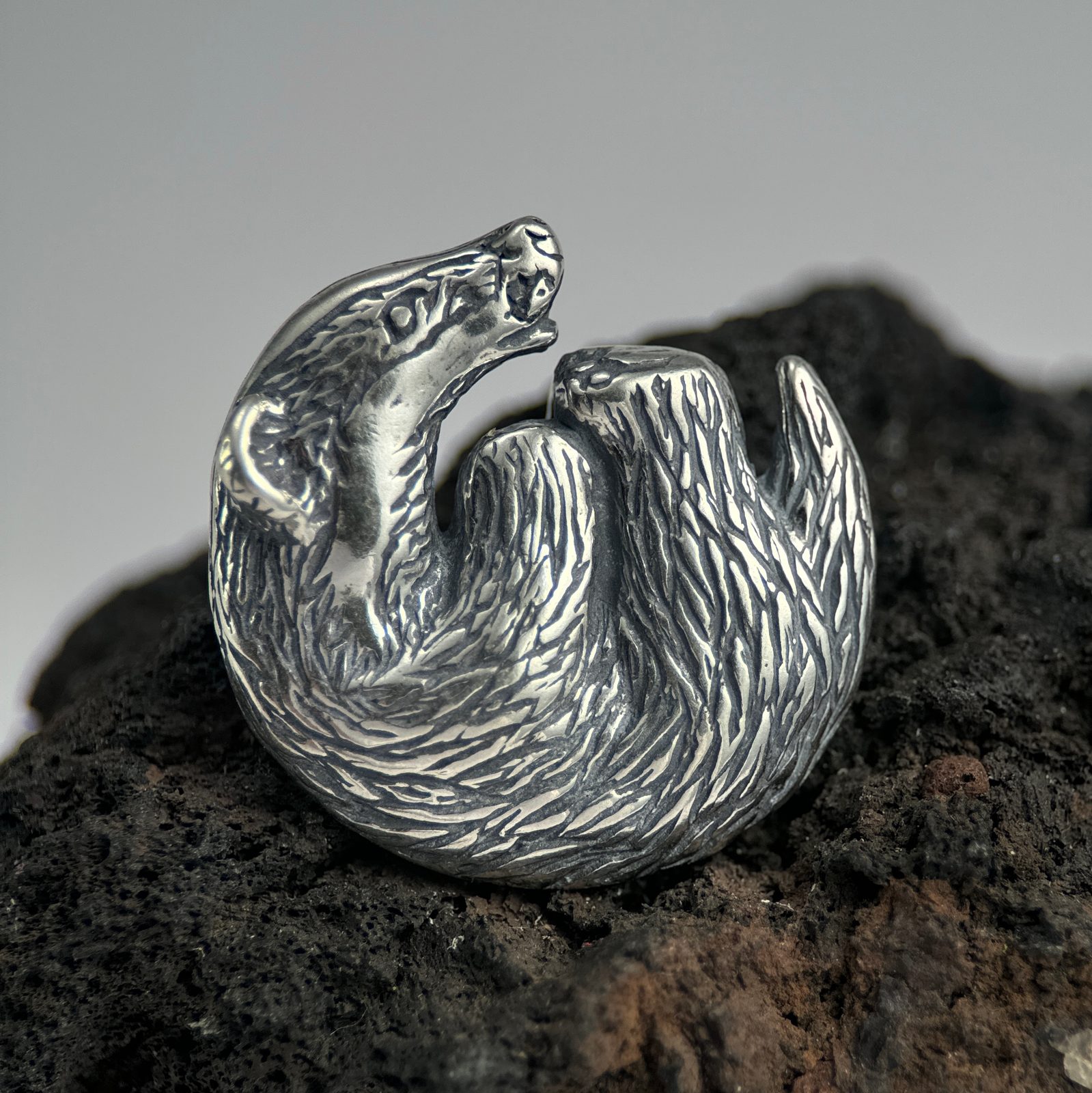 BADGER, pendant, sterling silver Wulflund