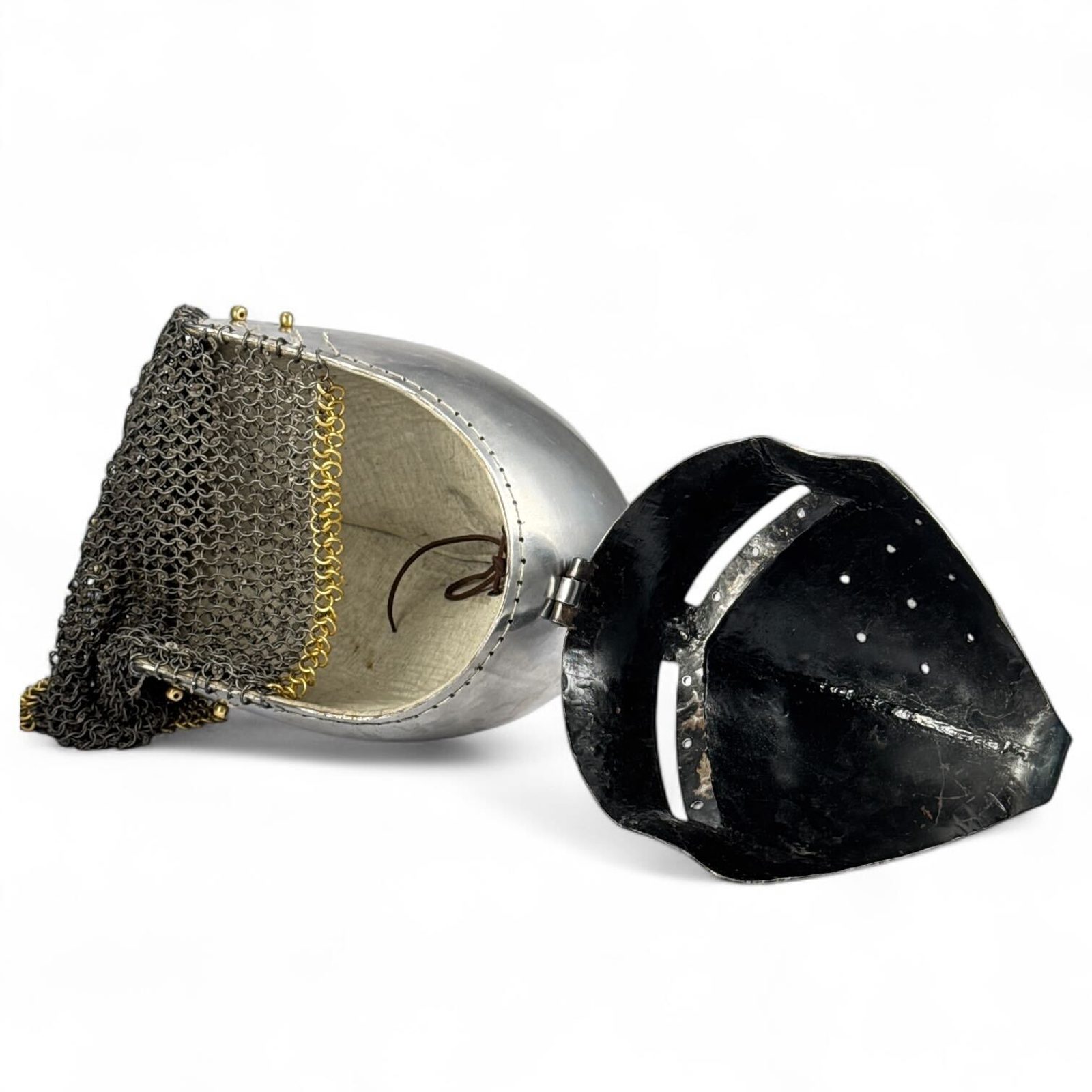 HENRY, German bascinet Klappvisor, medieval helmet, 2 mm sheet metal ...