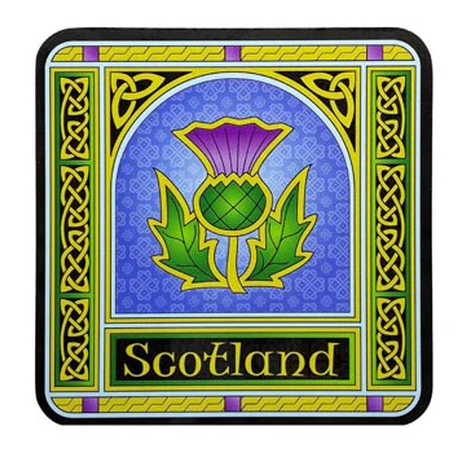 Wooden coaster, Scottish thistle Wulflund