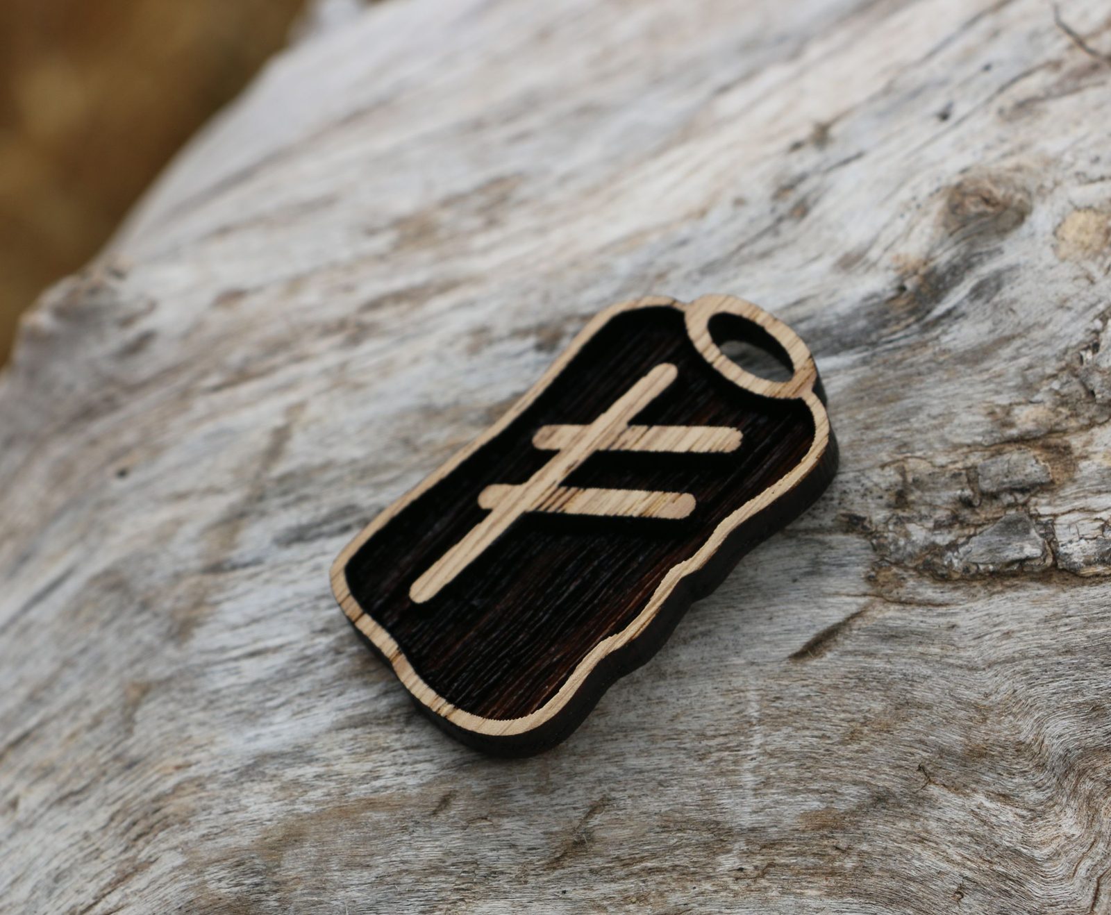 FEHU Rune - Futhark, Wood Kadlus rune pendants Jewellery Wulflund
