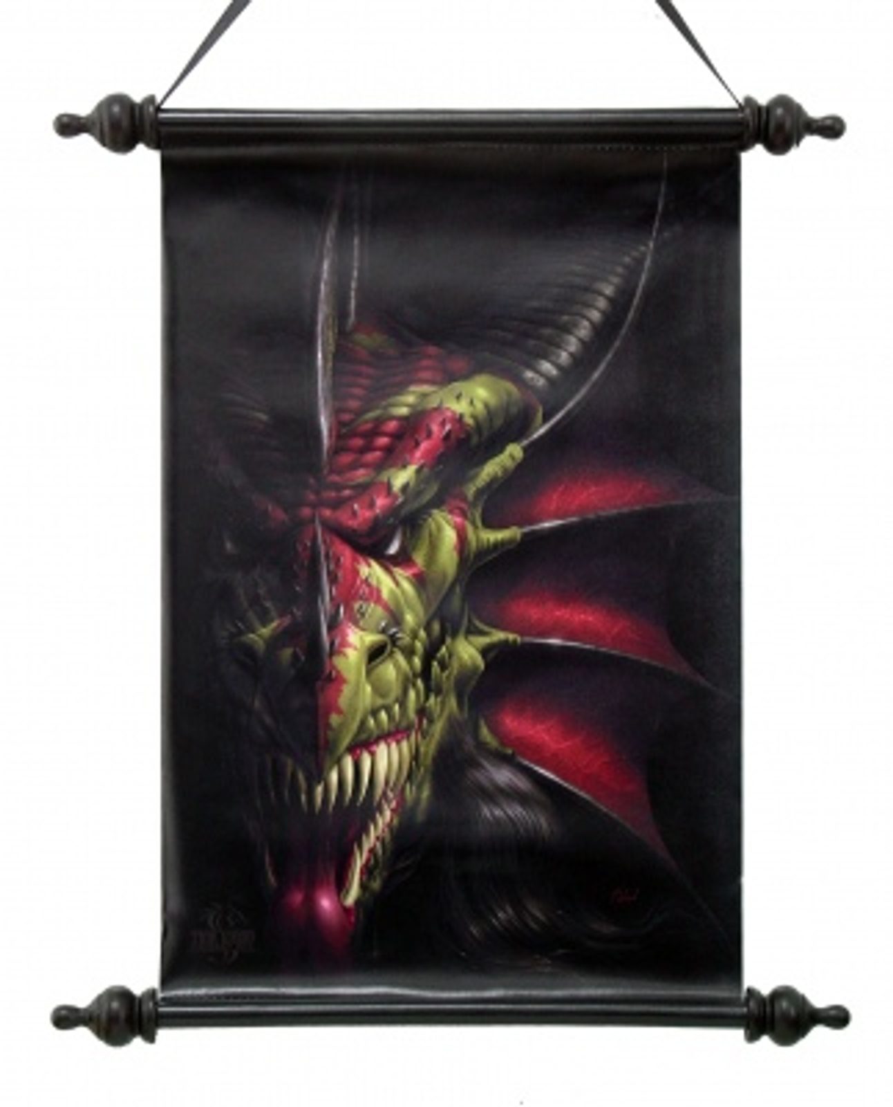DRAGON FACE, scroll posters, postcards - pagan art wall plaques, clock ...