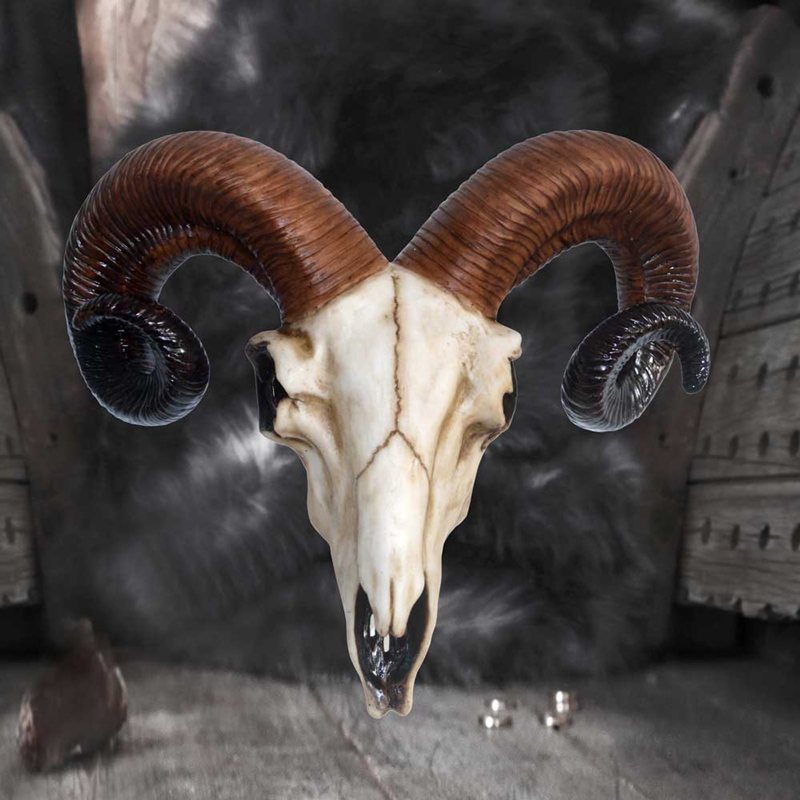 Lamb skull, resin decoration 33cm Wulflund