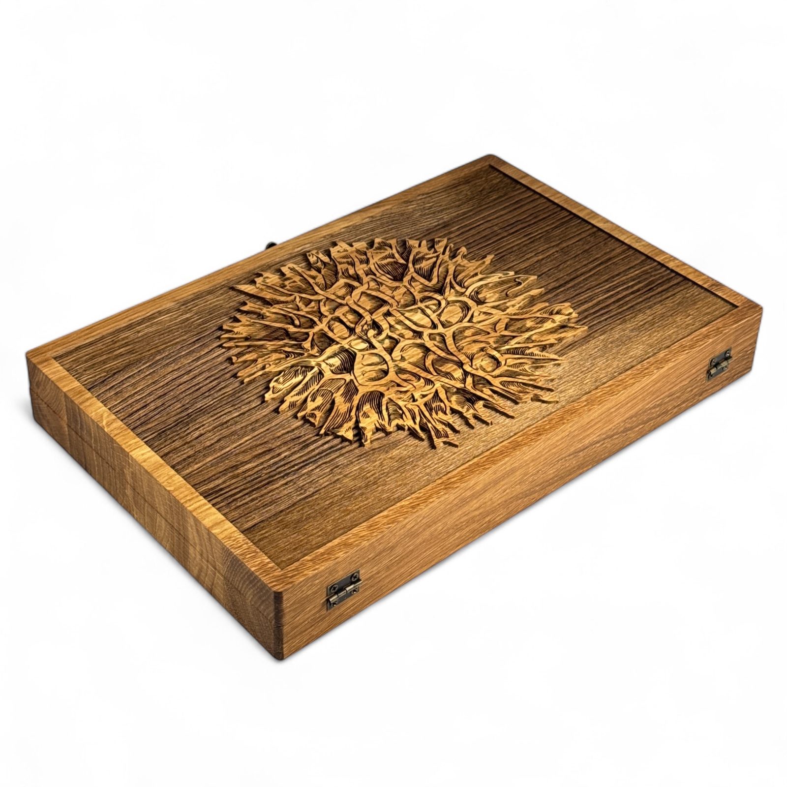 WOODEN BOX for MOLDAVITES, box made of oak wood Wulflund
