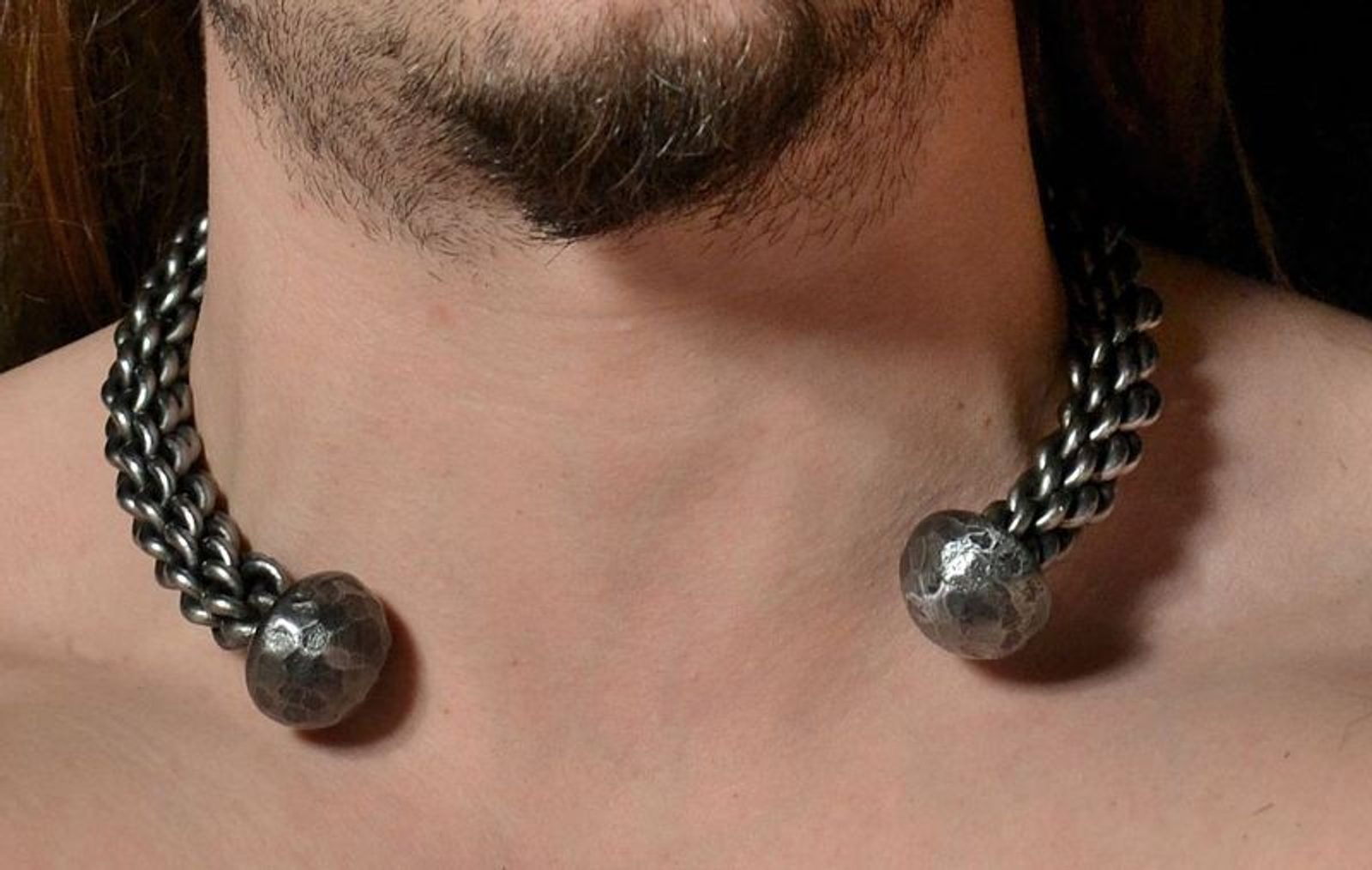 HAND FORGED and BRAIDED STEEL TORC Wulflund