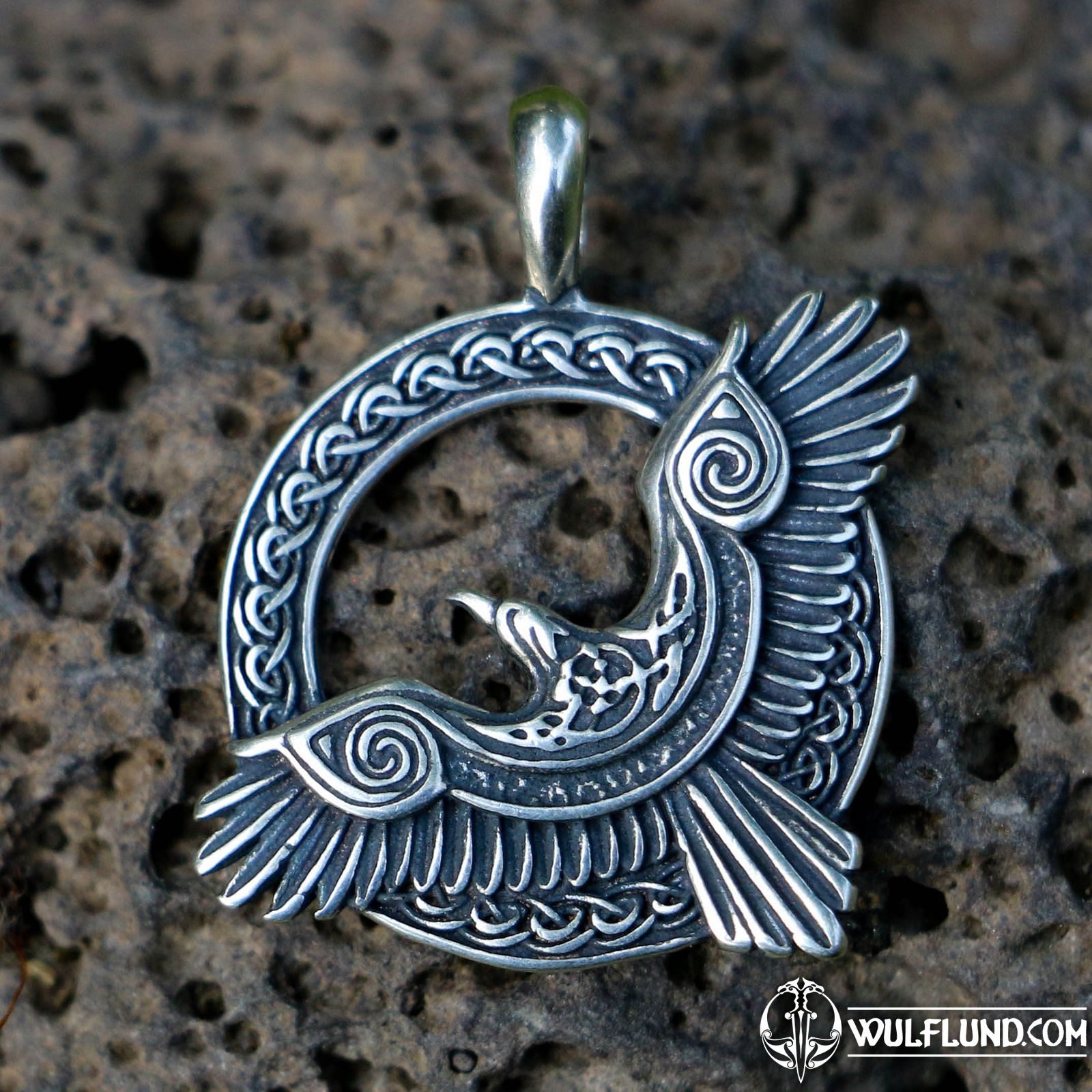 HUGINN AND MUNINN, Odin's Viking Amulet, silver Drakkaria pendants ...