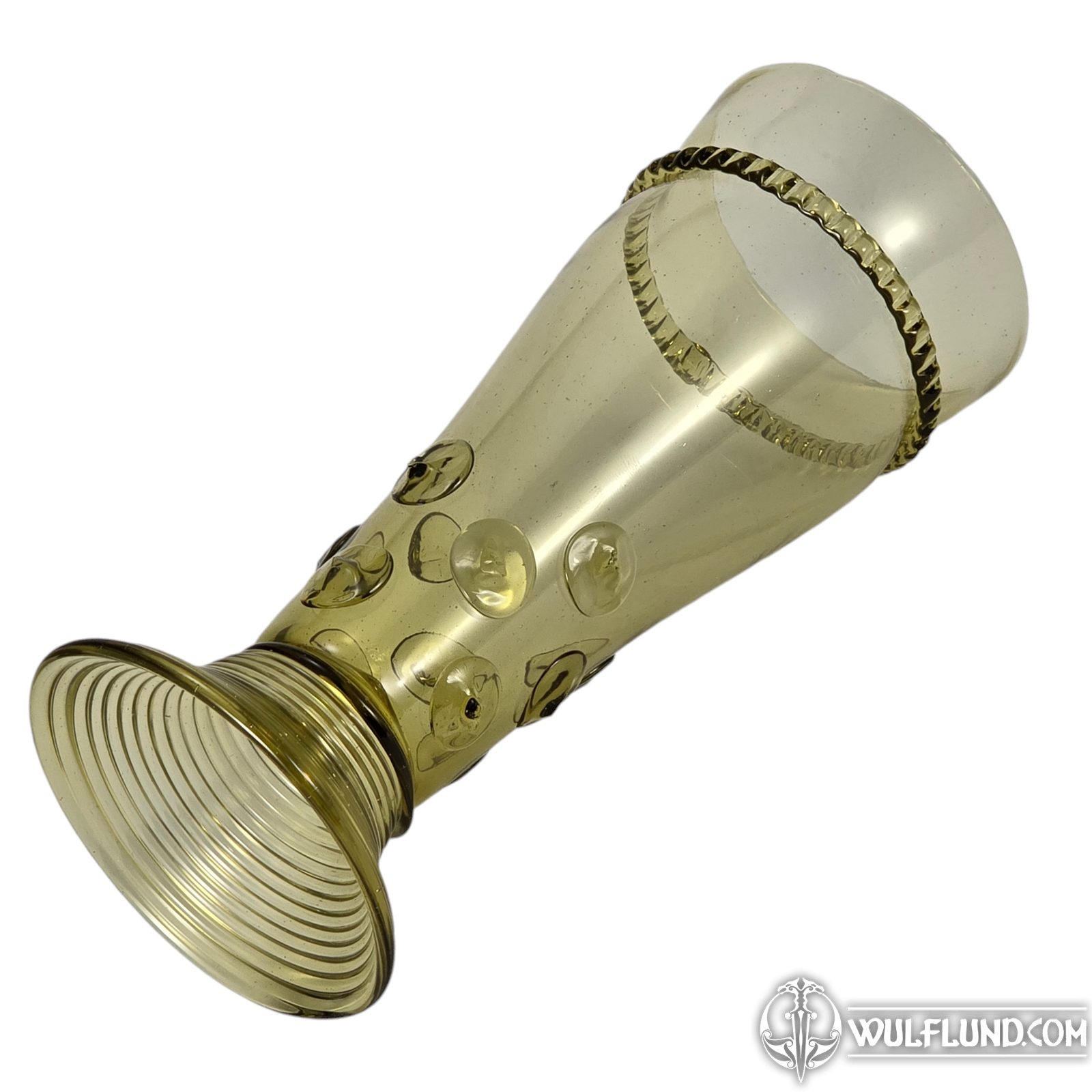 MILANO, medieval wine glass, forest green historical glass Feasting ...