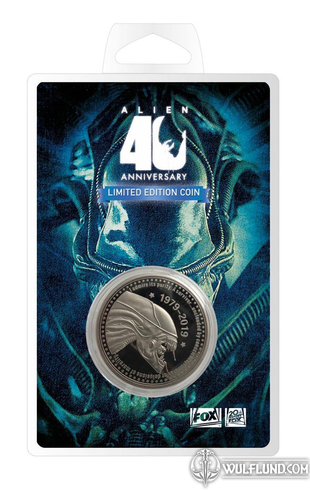 Alien Collectable Coin 40th Anniversary Silver Edition Alien Licensed ...
