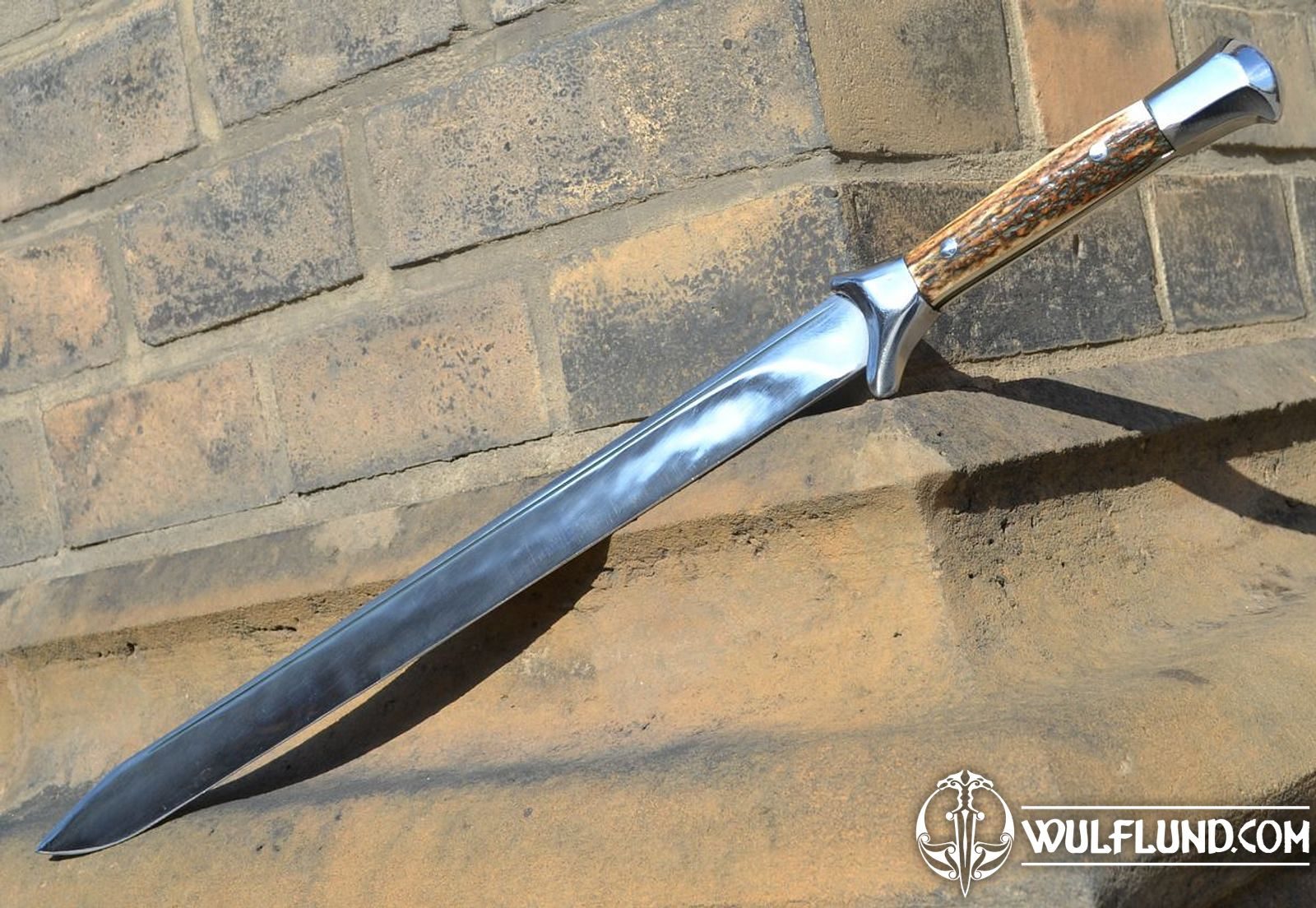 MEDIEVAL FALCHION, deer antler handle Drakkaria Other swords Weapons ...