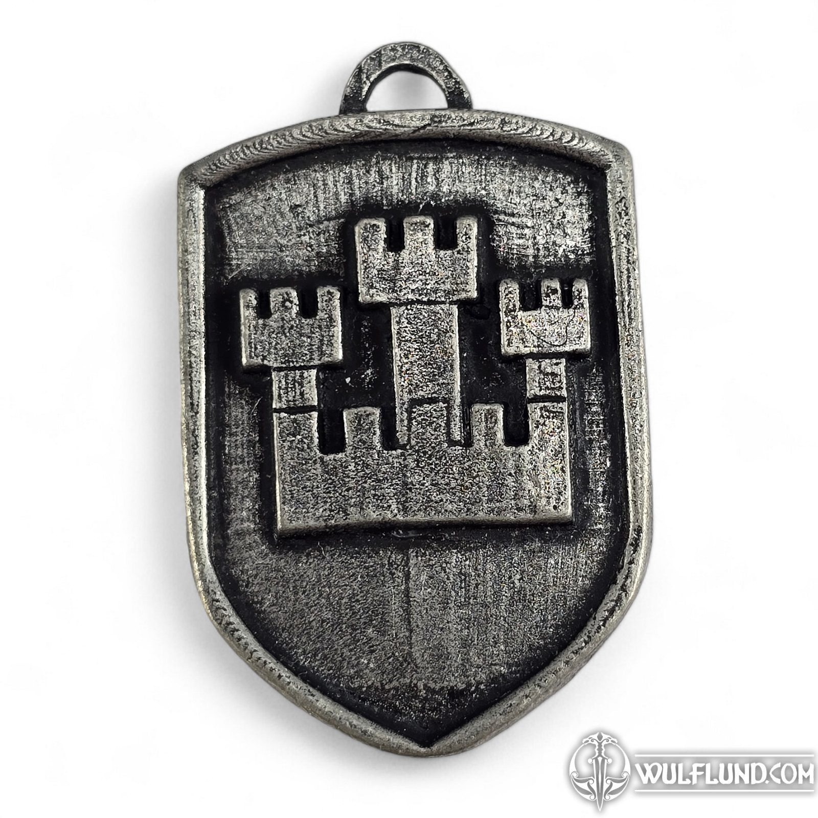 PRAGUE, medieval coat of arms in shield, 14th century, zinc Drakkaria ...