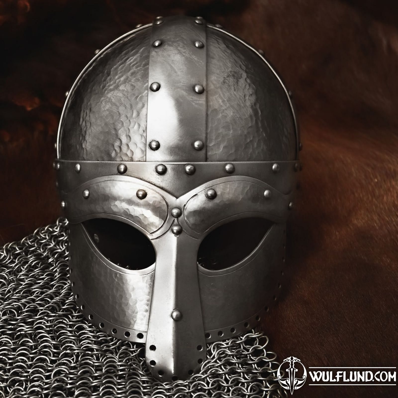 Viking Ocular Helm, 2 mm thick, decorated by hammering Viking Helmets ...
